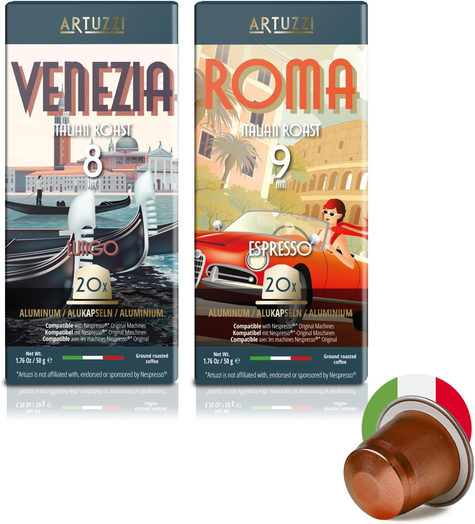 Amazon.com: Artuzzi 40ct Coffee Pods Compatible with Nespresso Original ...