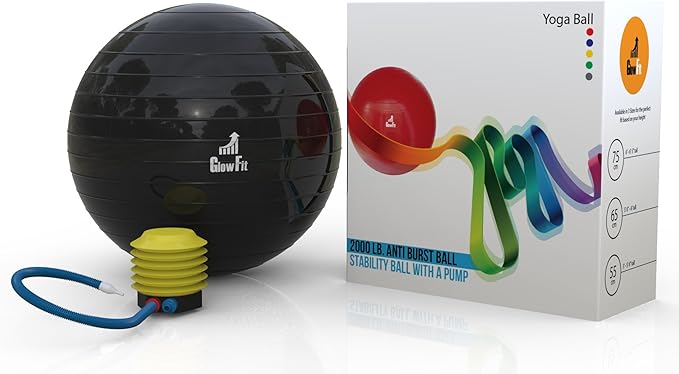 Amazon.com: GlowFit 2000lb Anti Burst Strength & Stability Yellow ...