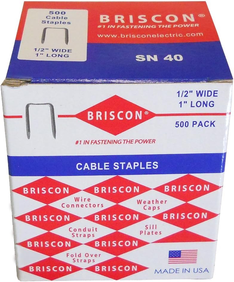 Briscon SN-40-500 NM Cable Staples (500 Pack) - Amazon.com