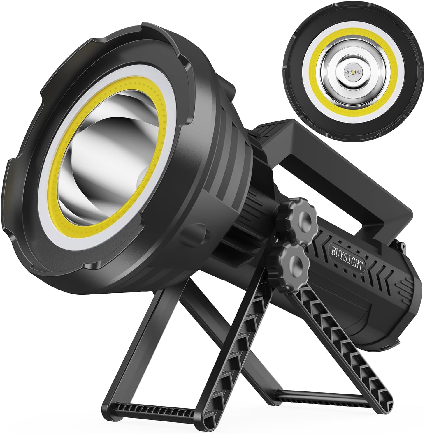 BUYSIGHT Rechargeable Flashlight 1000,000 Lumens COB Led Spotlight ...