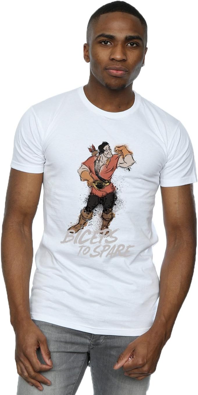 Amazon.com: Disney Men's Beauty and the Beast Gaston Biceps To Spare T ...