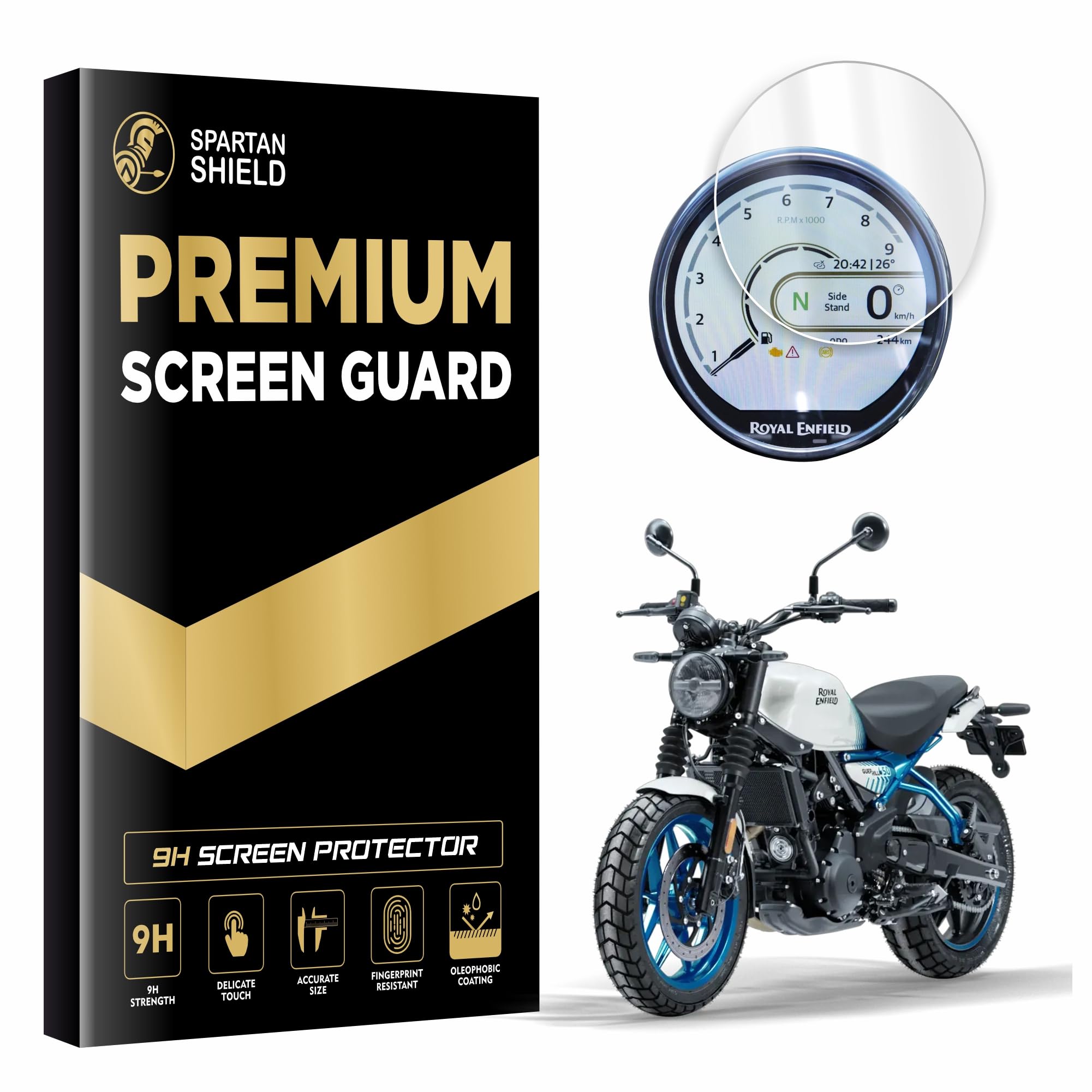 Spartan Shield Digital Meter Screen Guard For ROYAL ENFIELD GUERRILLA ...