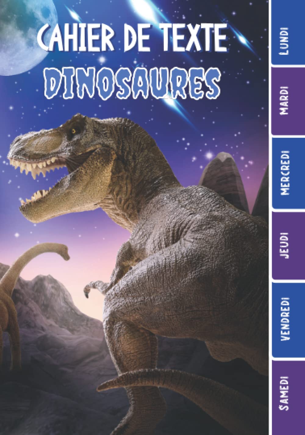 Cahier De Texte Dinosaures Avec Coloriages T Rex Velociraptor ...