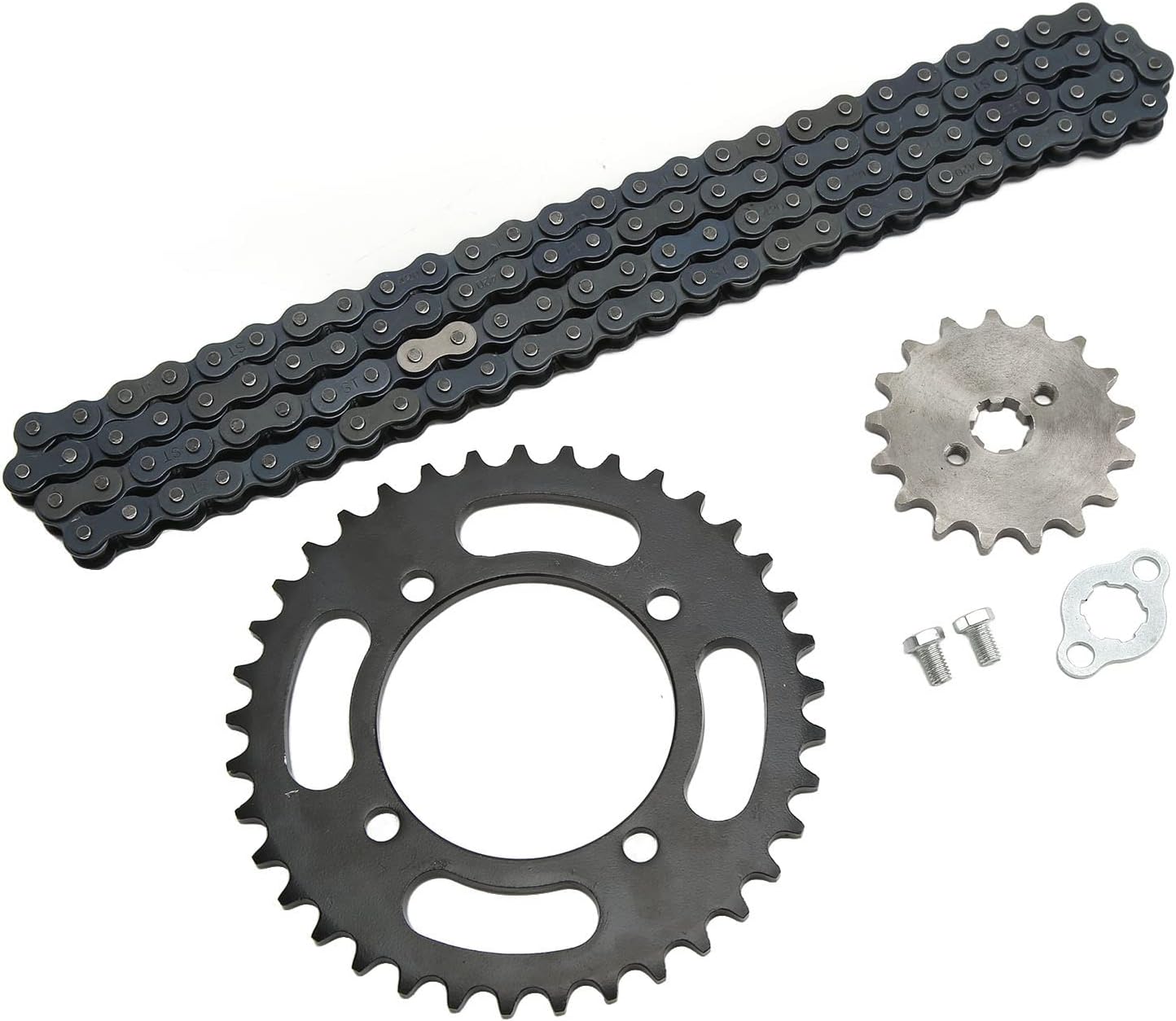 Amazon.com: Chain Rear Sprocket Set, Chain And Sprocket Kit, 420 Chain ...