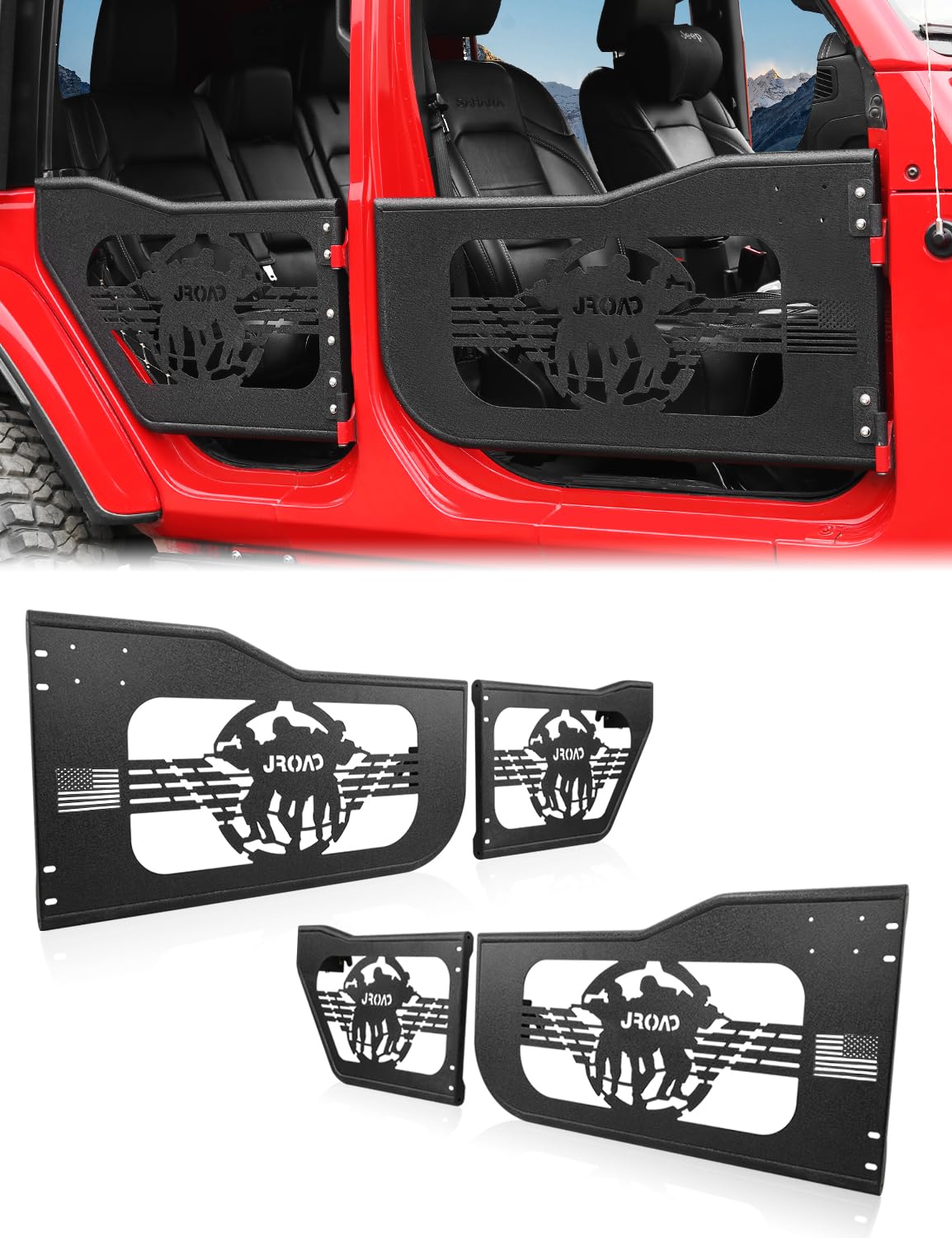Snapklik.com : Jeep Wrangler JL Gladiator Summer Tubular Half Doors Fit ...