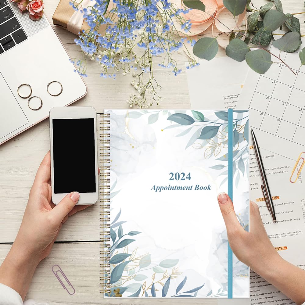 Snapklik.com : 2024 Appointment Book & Planner - A4 2024 Daily Hourly Planner From January 2024 ...