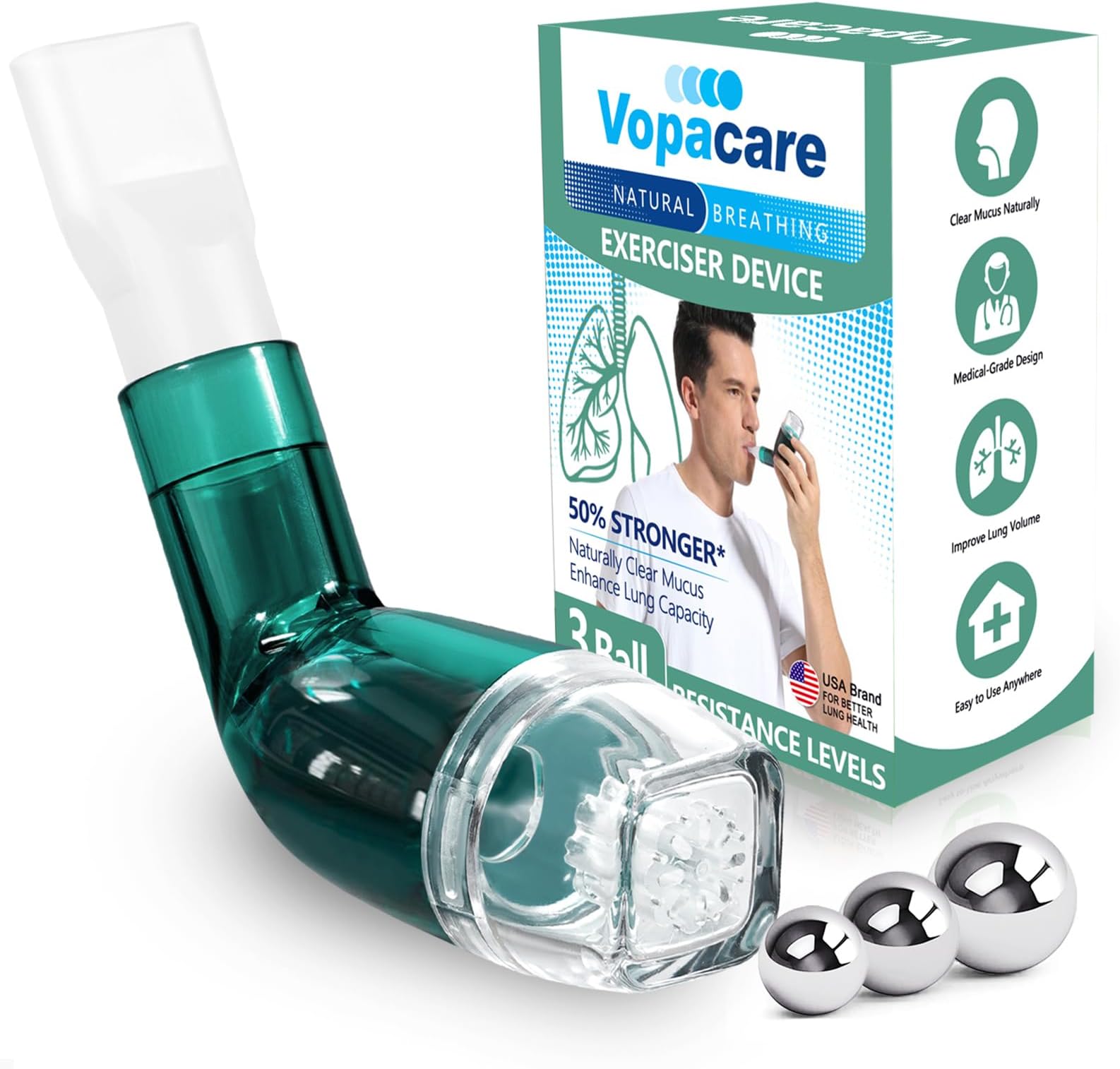 Amazon.com: Flutter Valve Lung Exerciser Device, Mucus Relief Device ...