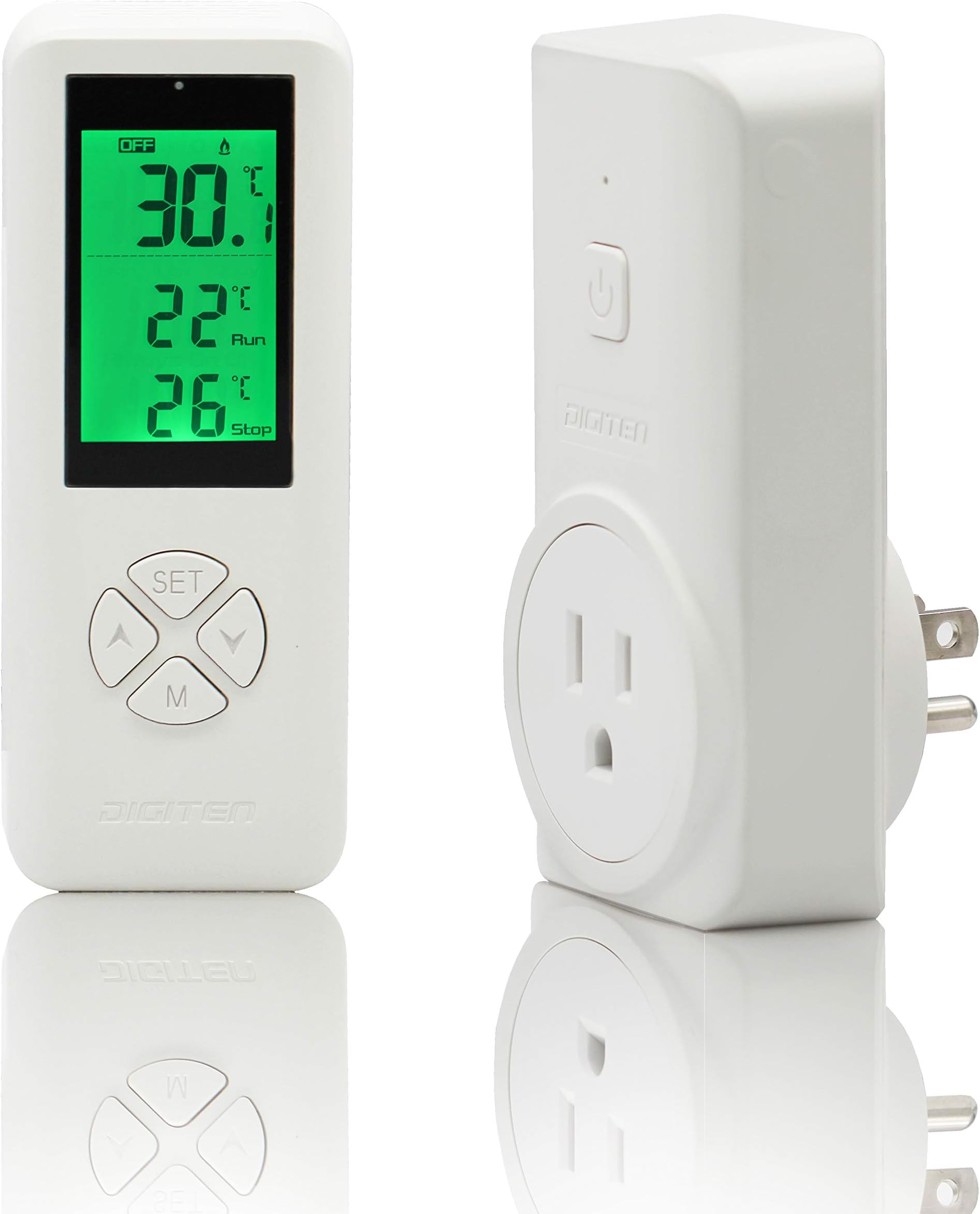 Digital WTC200 Wireless Thermostat Plug-in Temperature Controller ...
