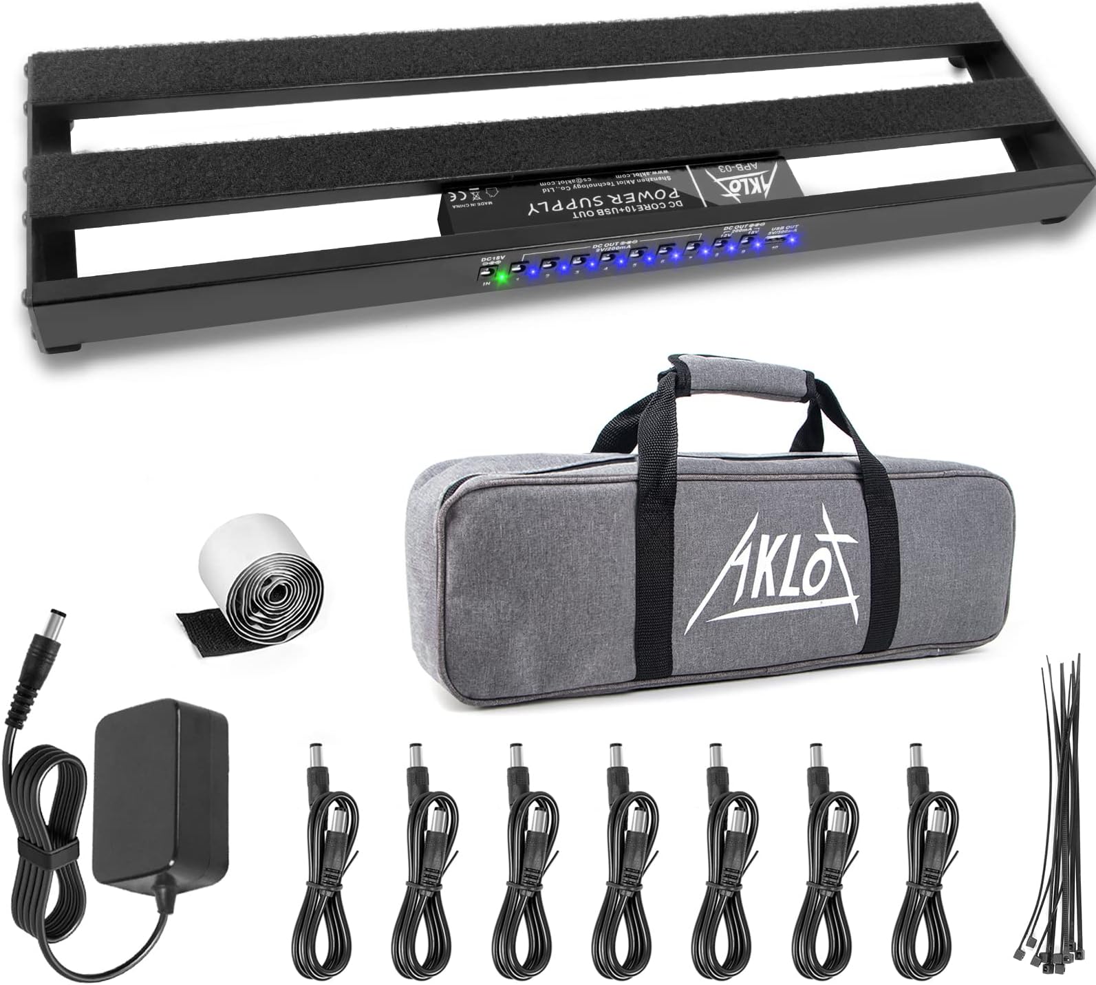 Pedaliera Chitarra,AKLOT Pedalboard con Pedale Integrato in Lega di ...