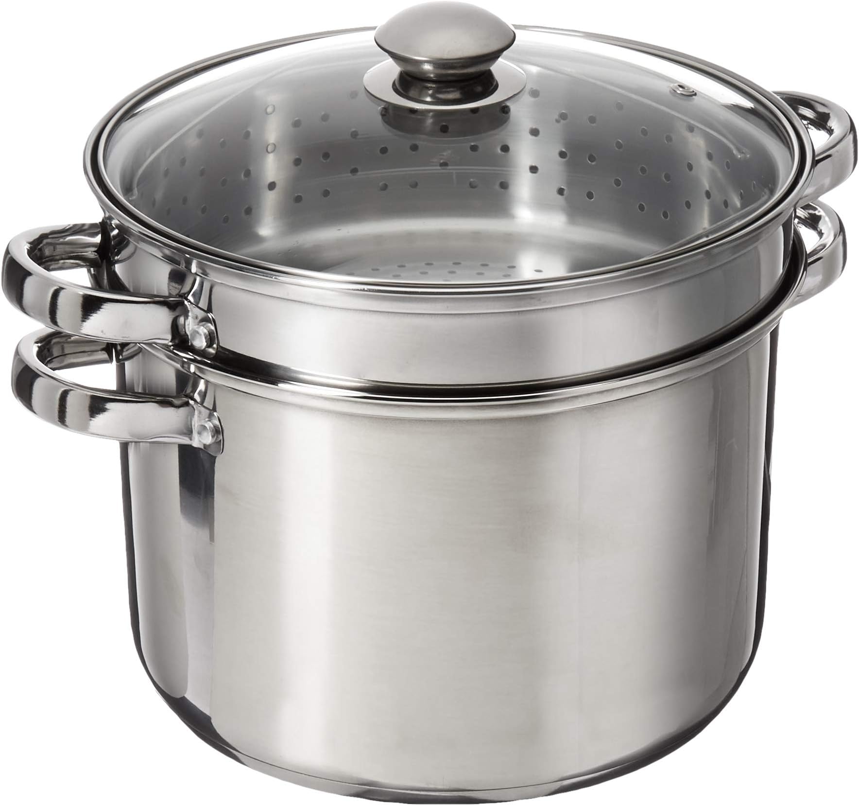 Amazon.com: 8 Quart 18/10 Stainless Steel 4 Piece Multi-Cookware Set ...