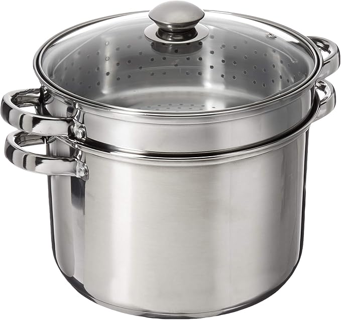 Amazon.com: 8 Quart 18/10 Stainless Steel 4 Piece Multi-Cookware Set ...