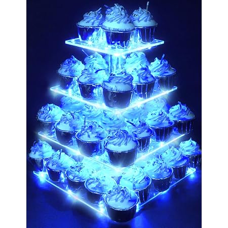 Amazon.com: YestBuy 3 Tier Square Cupcake Stand - Premium Cupcake ...