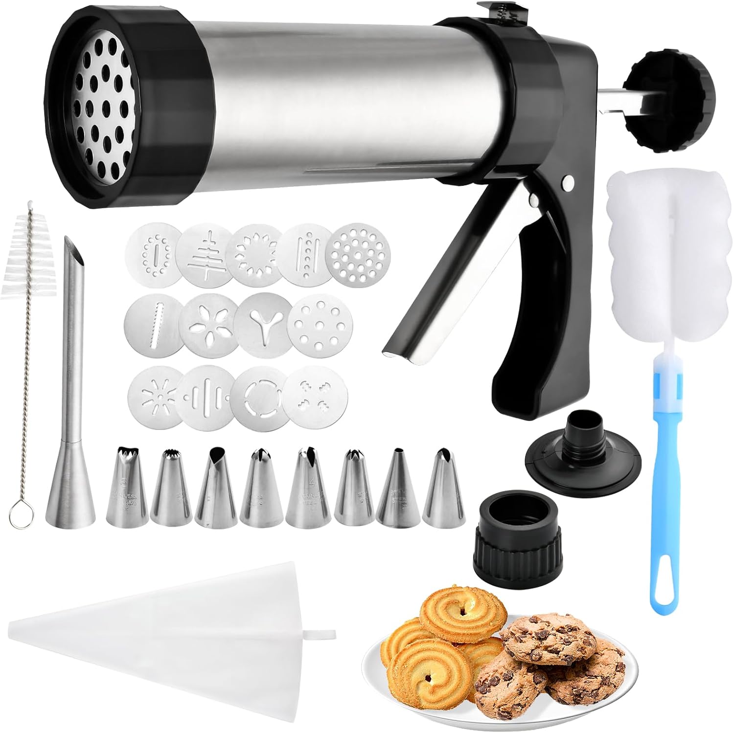 Amazon.com: Supkiir Cookie Press Set, Stainless Steel Spritz Cookie ...