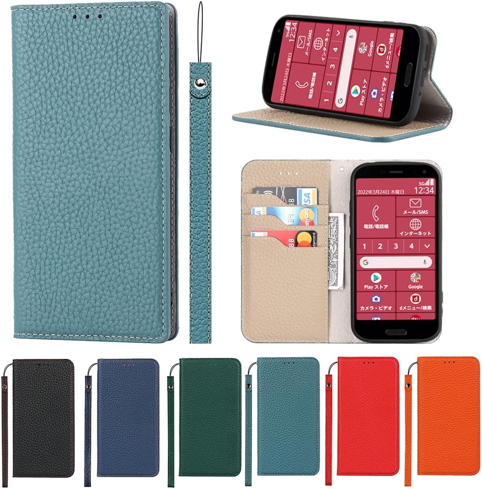 Amazon.co.jp: Eastwave らくらくスマートフォン スマホカバー F-52bケース 本革 牛革 らくらくスマートフォン F-52B ケース 手帳型 F52Bカバー 手帳 本革 ...