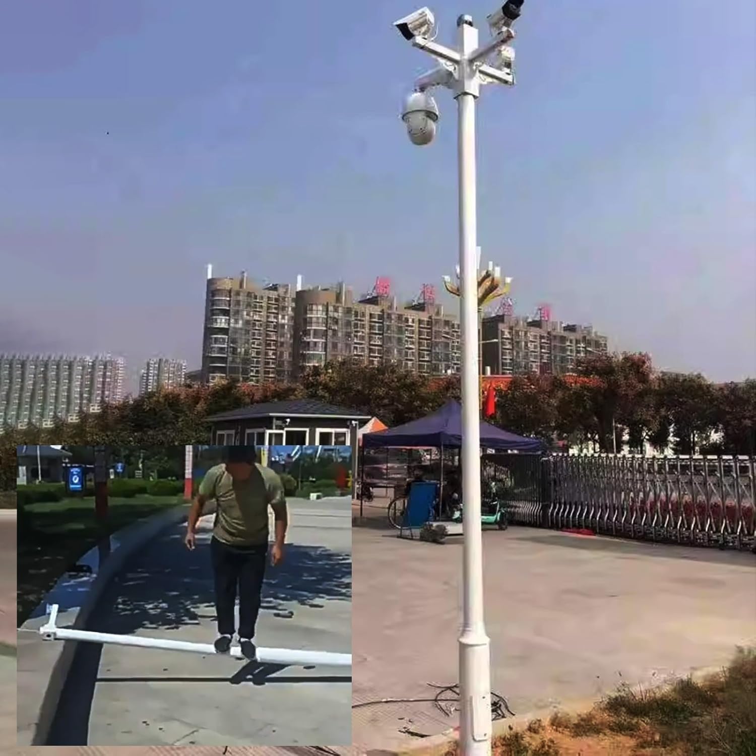 Heavy-Duty Outdoor Security Camera Mount with Lightning Rod, All ...