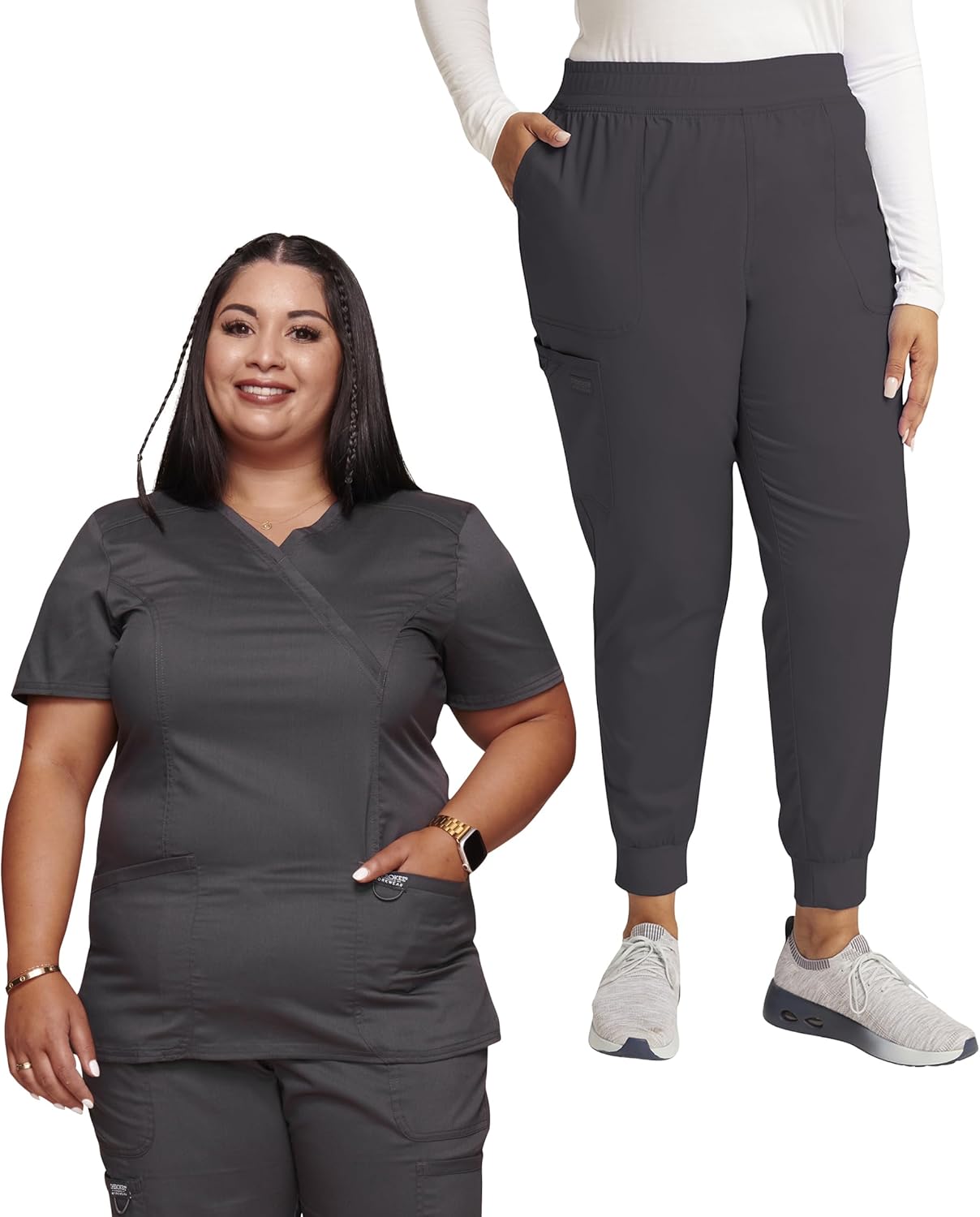 Amazon.com: Cherokee Scrub Set for Women Modern Classic fit with 2-Way ...