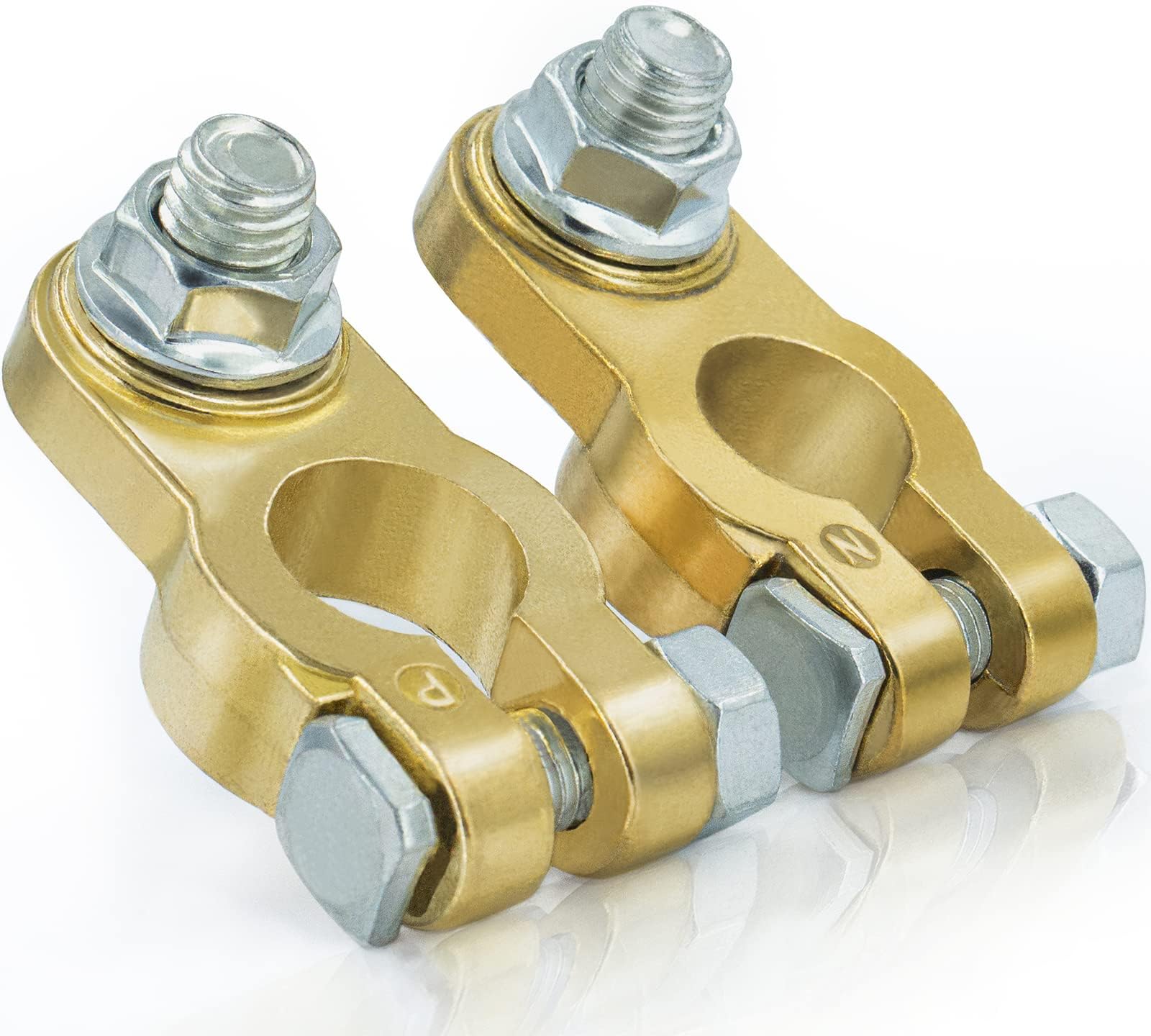 Amazon.com: QWORK Brass Marine Grade Battery Terminal Top Post, 8 Pairs ...