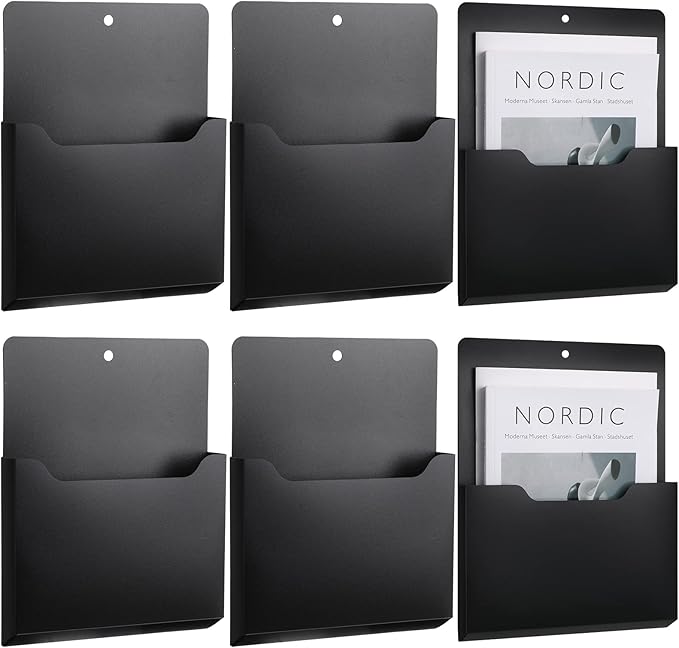 Amazon.com : Qunclay 6 Pack Magnetic File Holder Magnetic Paper Holder ...