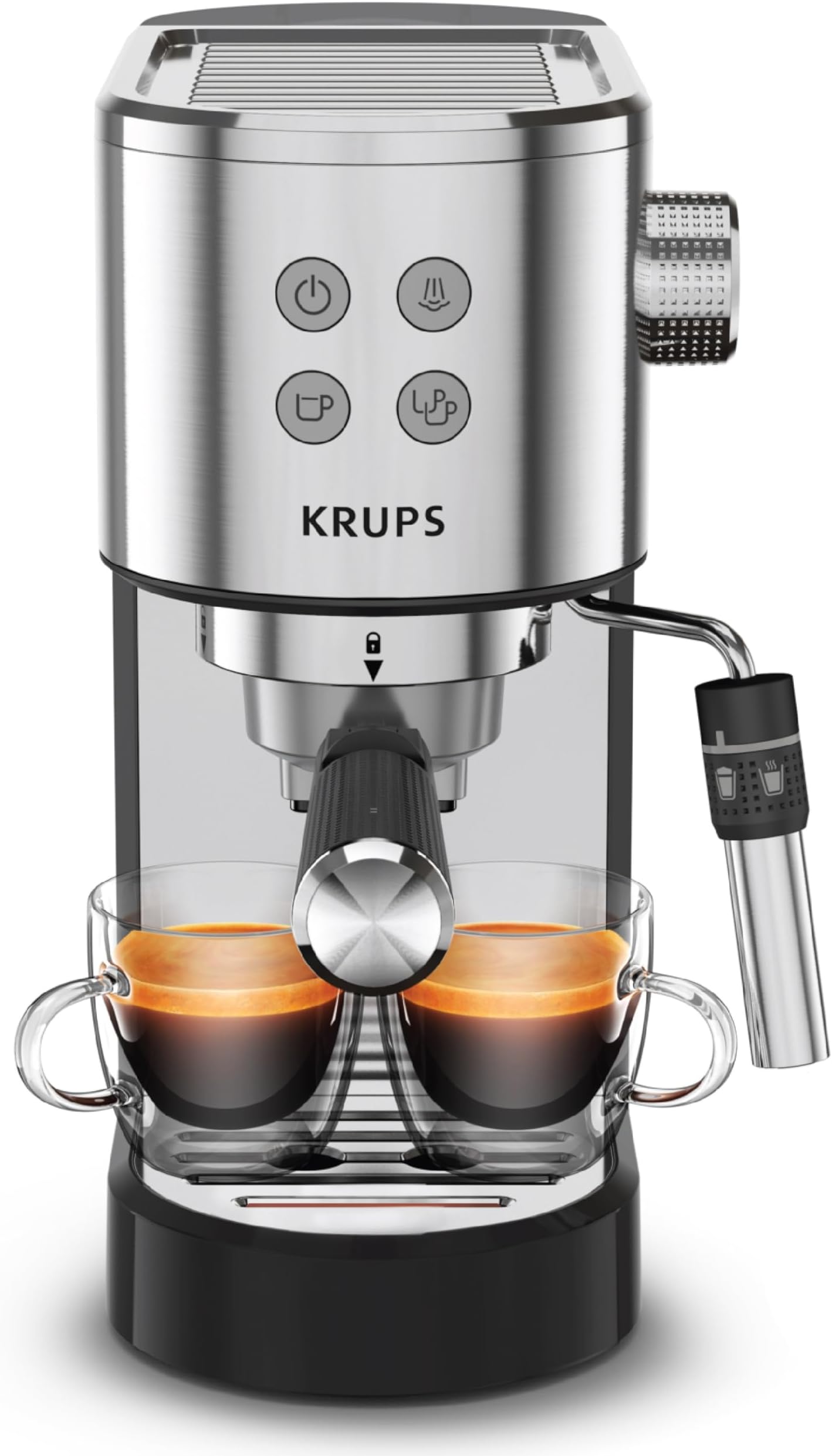 KRUPS Espressería Manual Divine Acero Inoxidable, boquilla de vapor ...