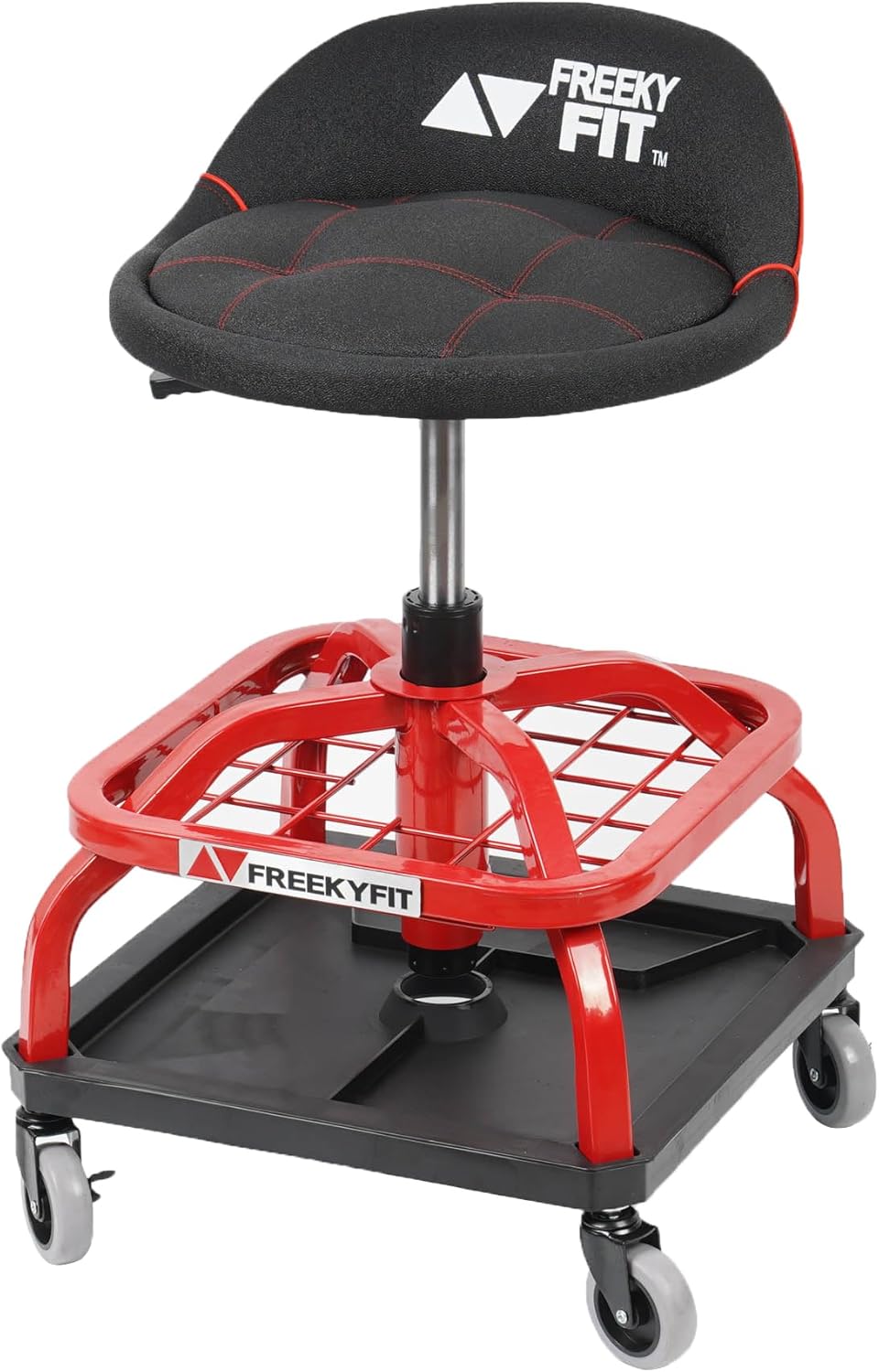Amazon.com: FreekyFit Rolling Shop Stool for Garage with Casters, DO01 ...