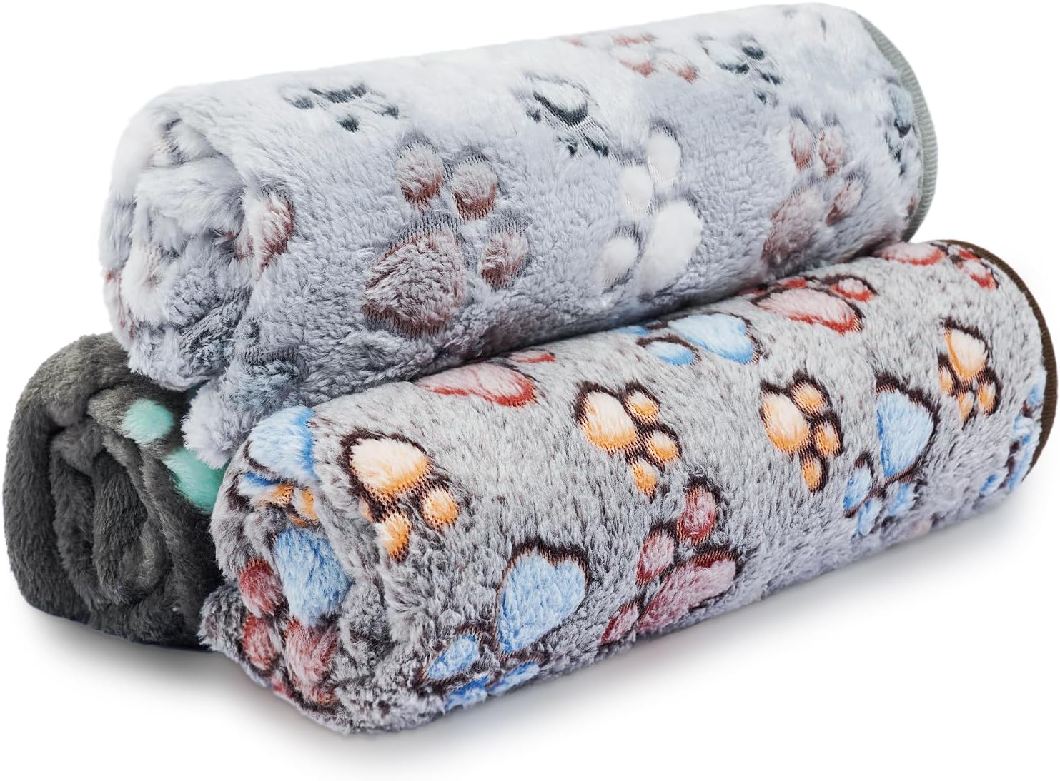 Aomig 3 Pcs Pet Dog Blankets, Washable Soft Warm Pet Blankets for Pets ...