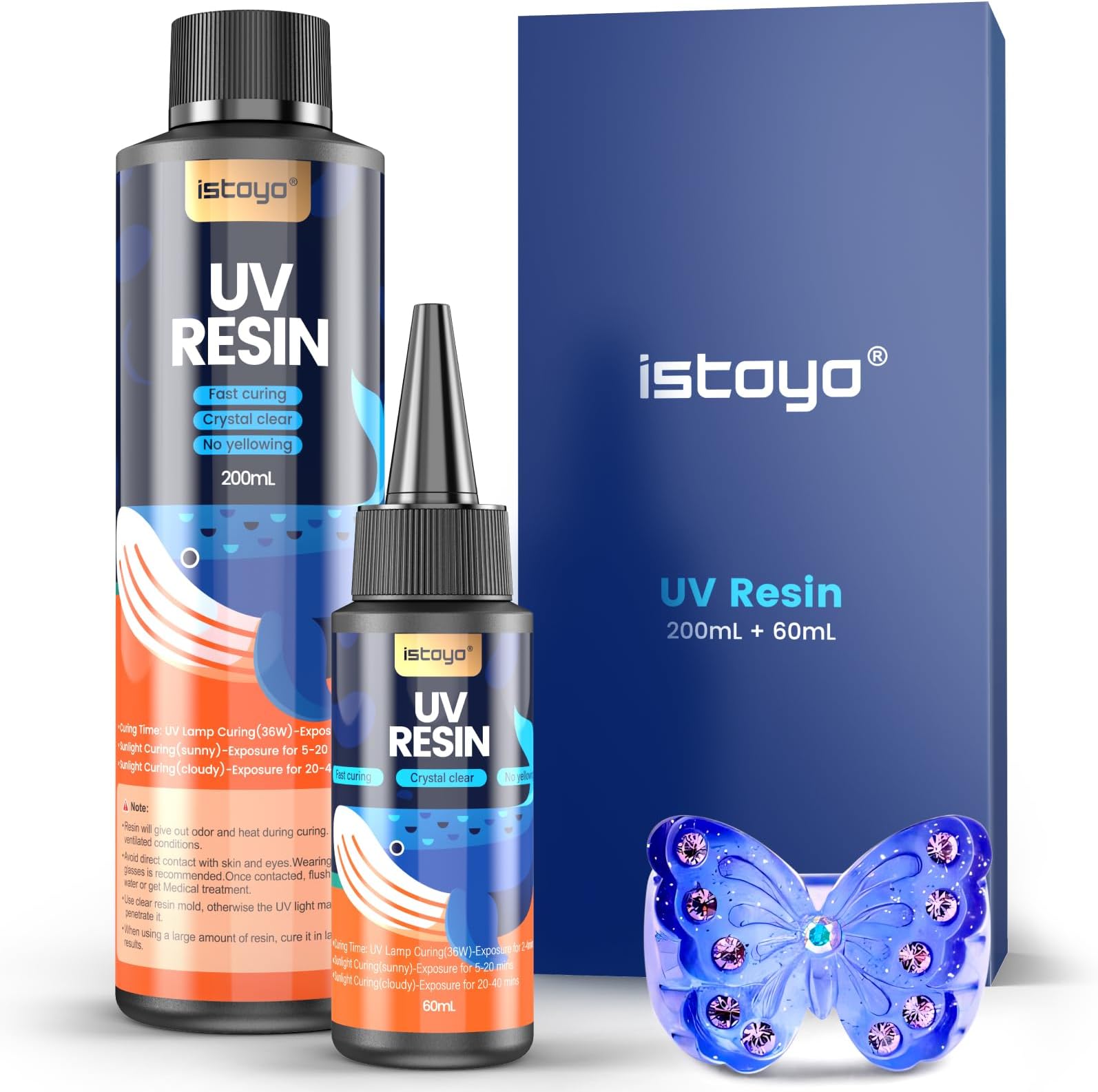 ISTOYO UV Resin Kit 260ML/260g, Highly Crystal Clear UV Resin for ...