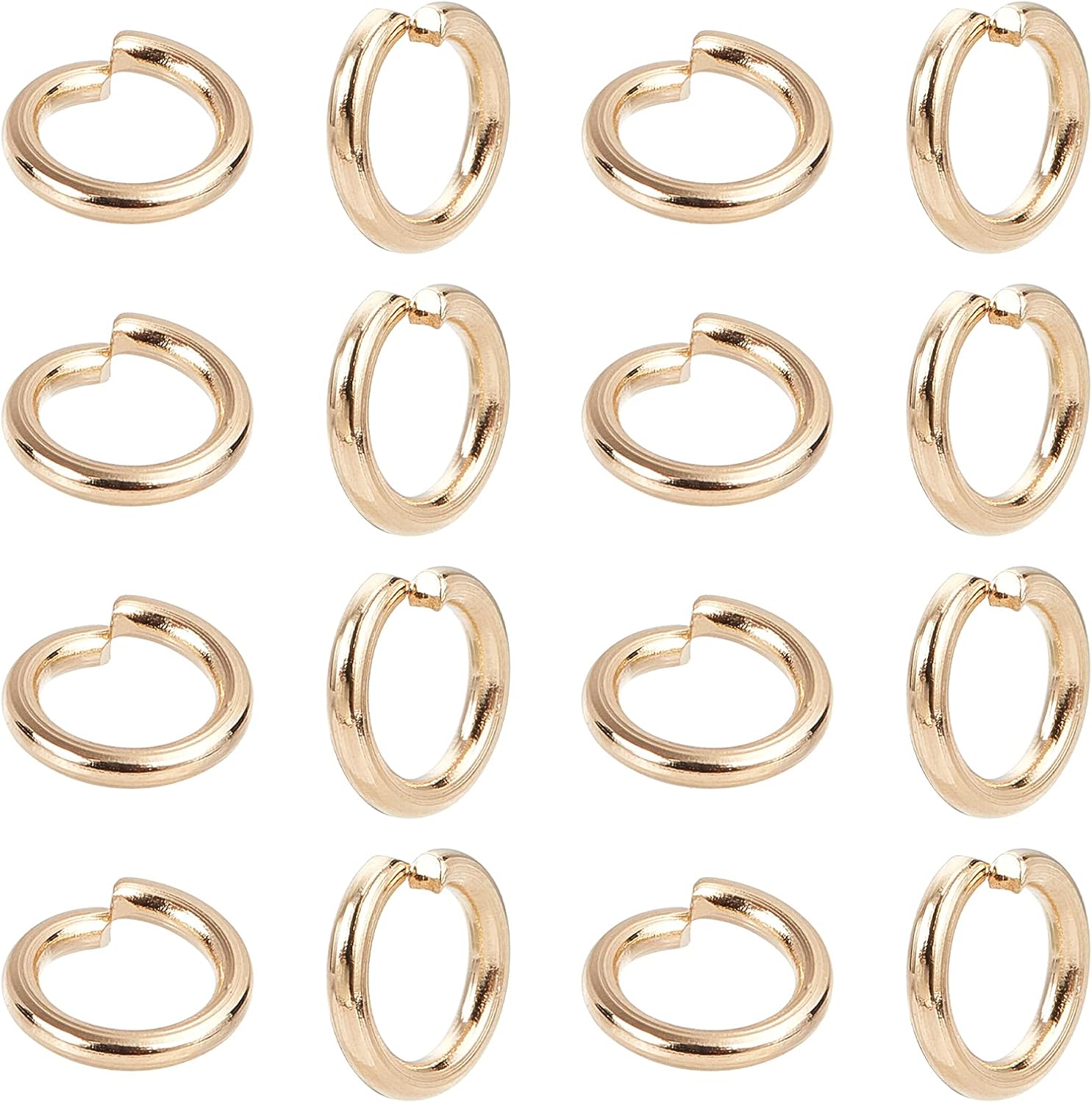 Amazon.com: UNICRAFTALE About 200pcs Gold Open Jumps Rings 18 Gauge ...