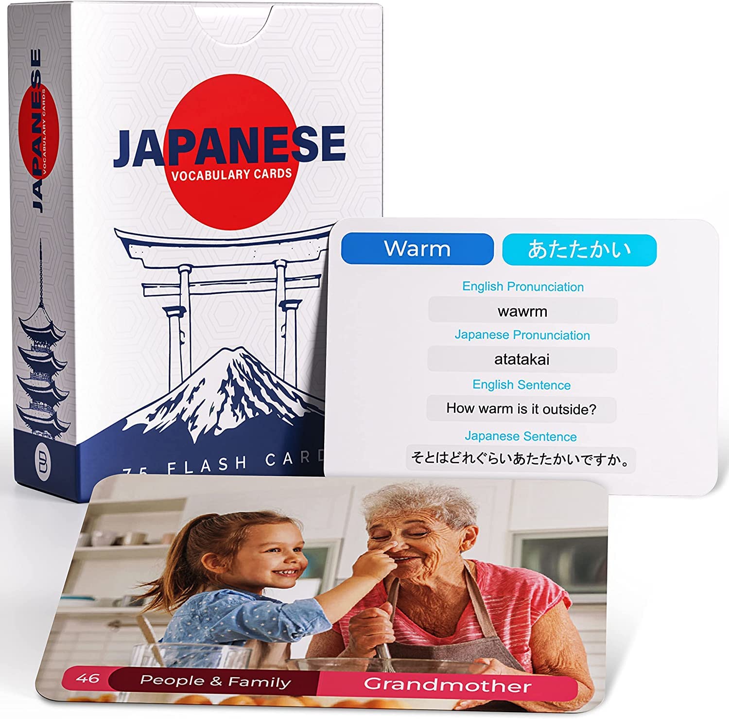 Buy Japanese Hiragana Vocabulary Flash Cards - 75 Beginner Vocab with Pictures - Memory & Words ...