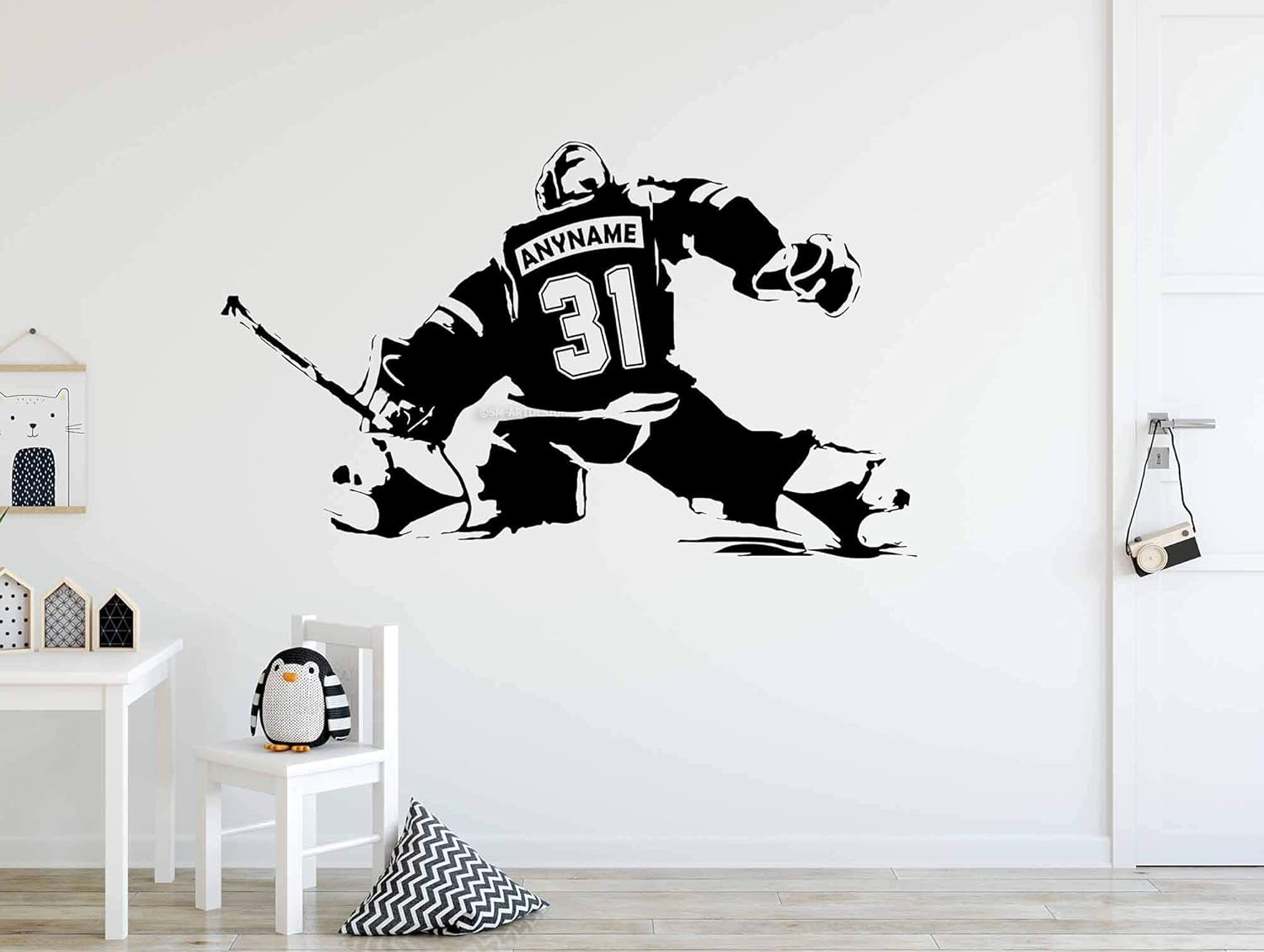 Hockey Goalie Vinyl Decal, Personalized Ice Hockey Goaltender, Custom ...