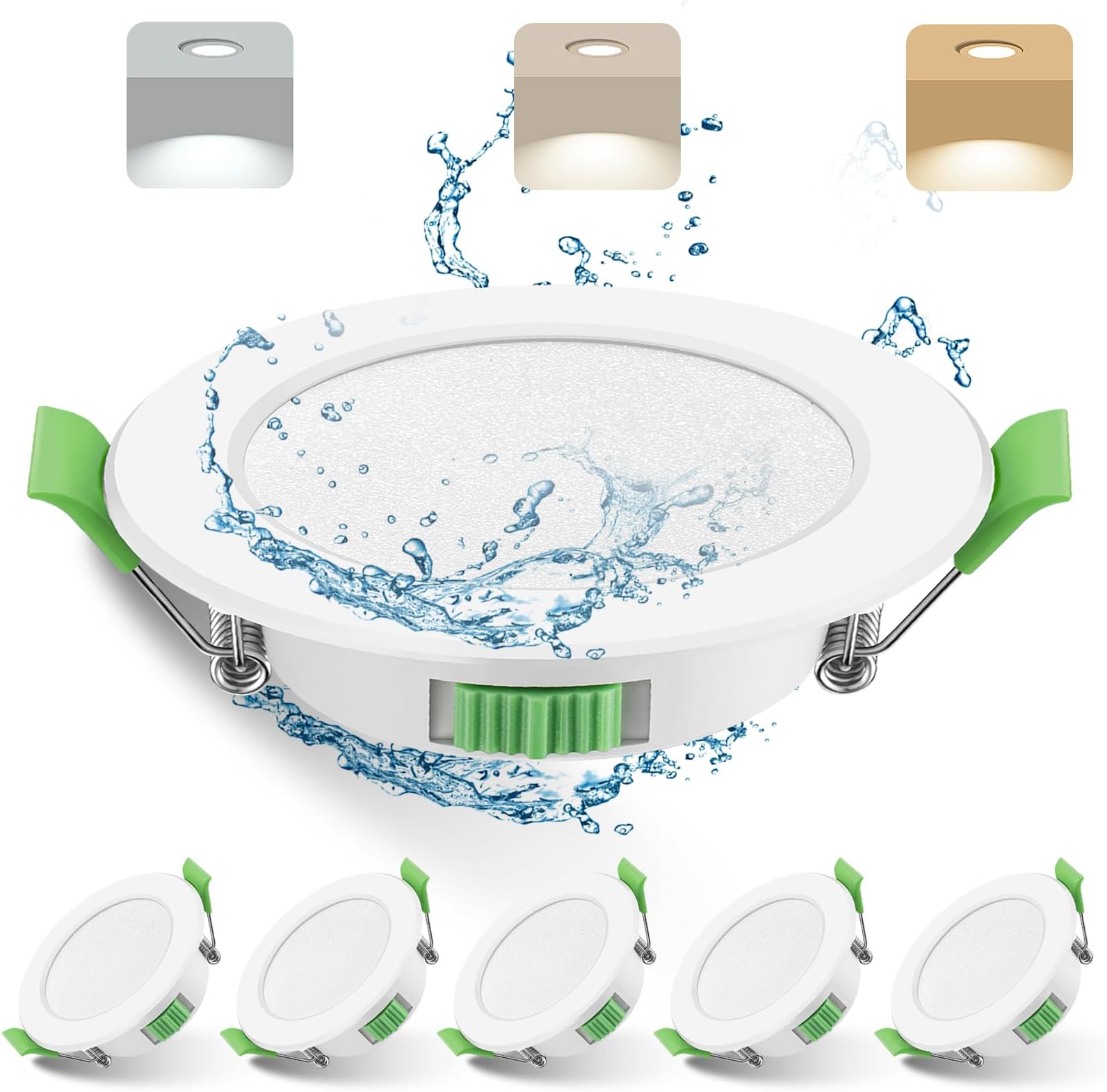 LED Downlights Ultra Slim 7W LED Recessed Ceiling Lights Dimmable, Warm ...