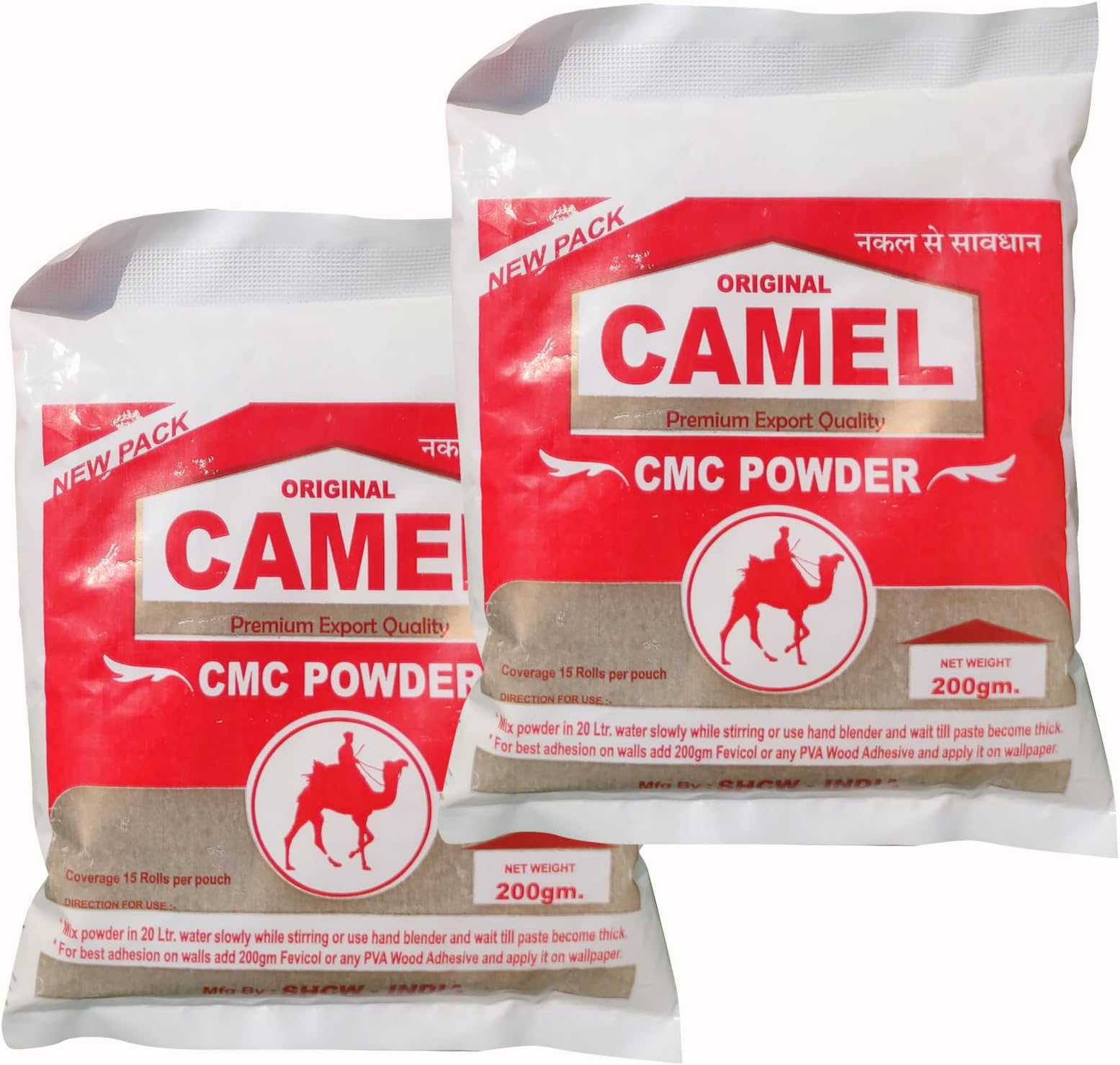 Camel All Purpose wallpaper Adhesive(CMC Powder) Pack of 2 : Amazon.in ...