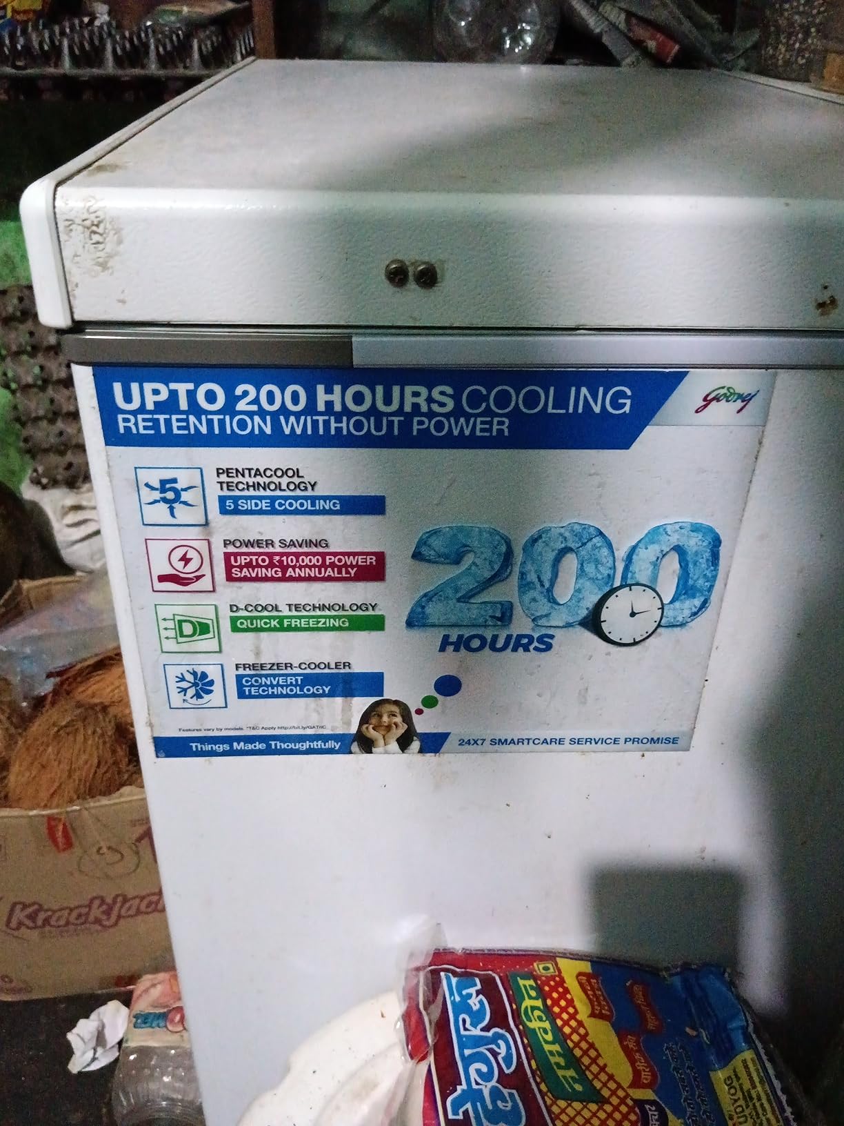 Godrej 207 L Single Door 4 Star Deep Freezer (DH EPenta 225D 1HCN RW ...