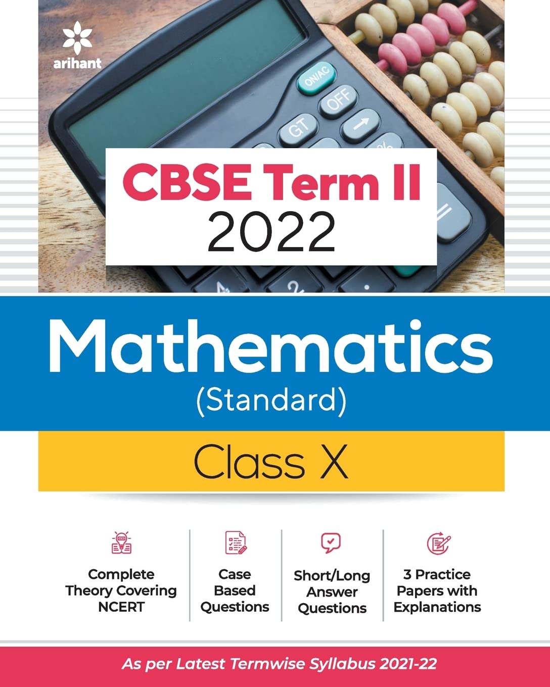 Arihant CBSE Mathematics (Standard) Term 2 Class 10 for 2022 Exam ...