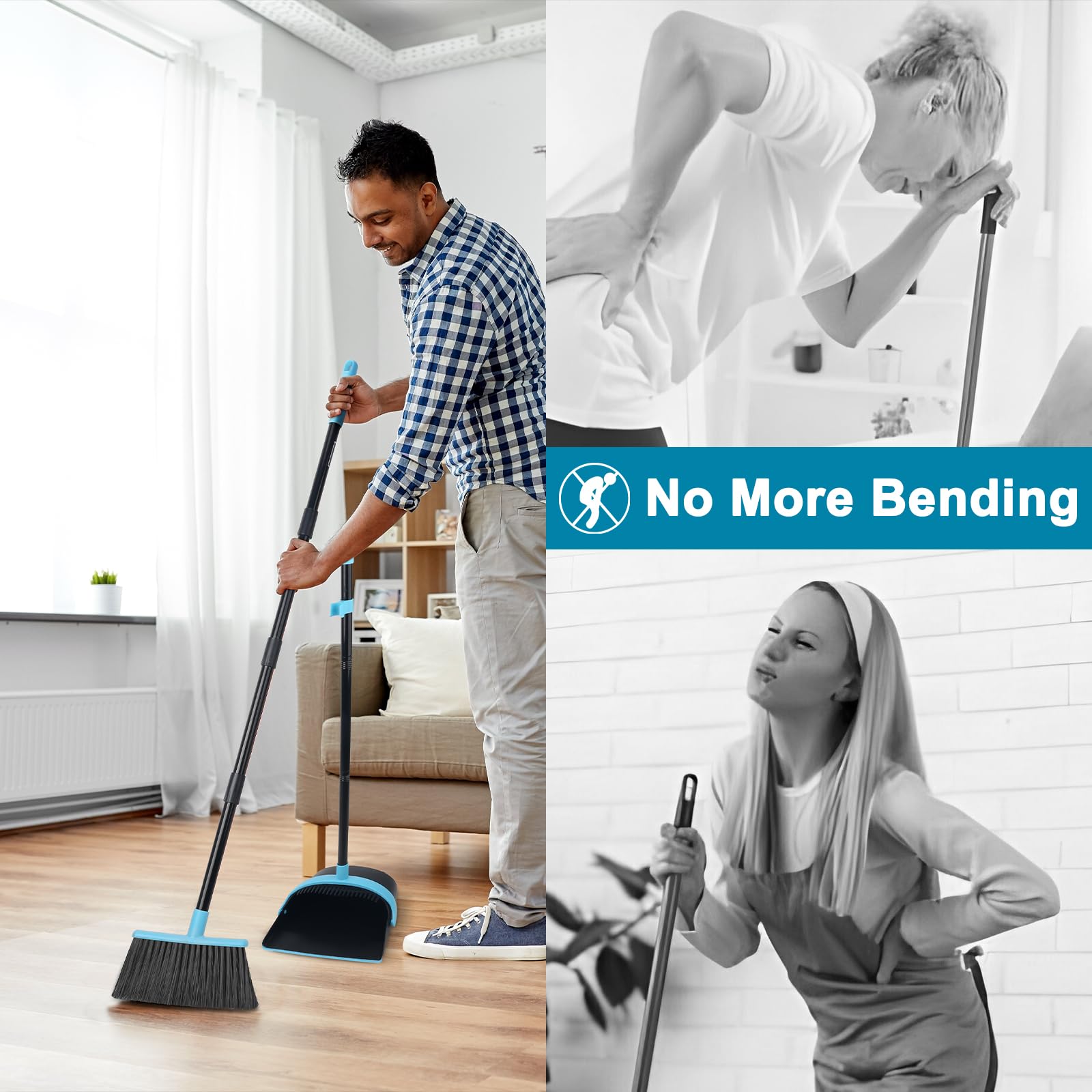 Snapklik.com : KeFanta Dust Pan And Broom Set