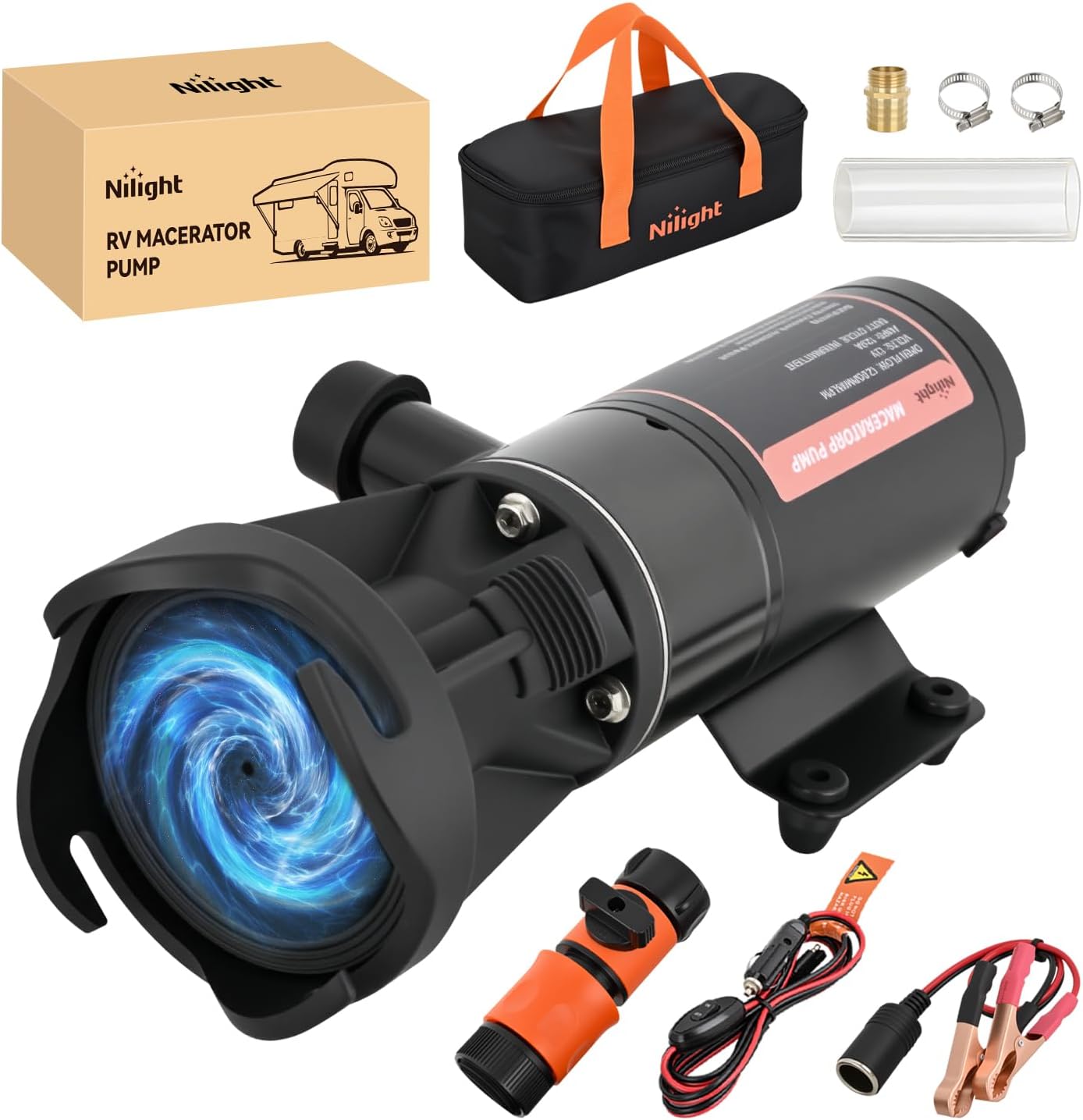 Amazon.com: Nilight Macerator Pump for RV 12V 12GPM Portable Quick ...