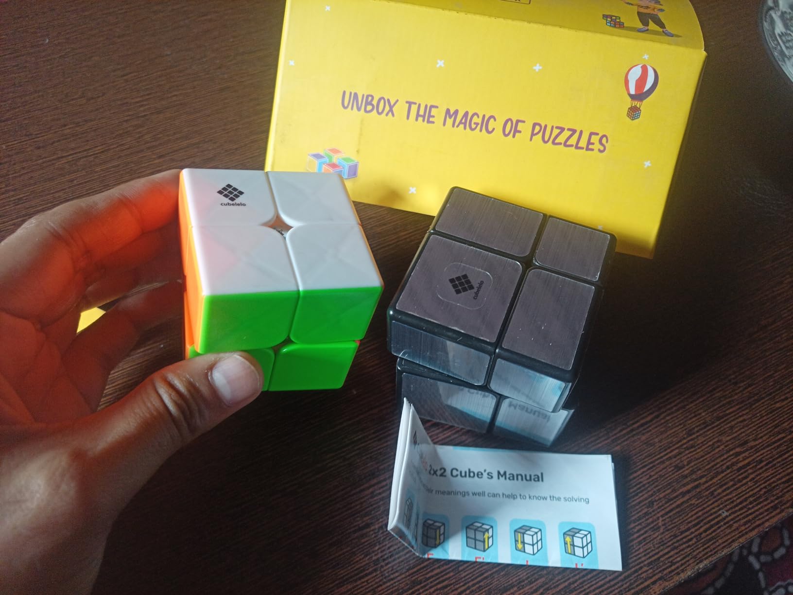 Cubelelo Drift 2X2 & 2X2 Silver Mirror Cube Combo Magic Cube Puzzle Toy ...