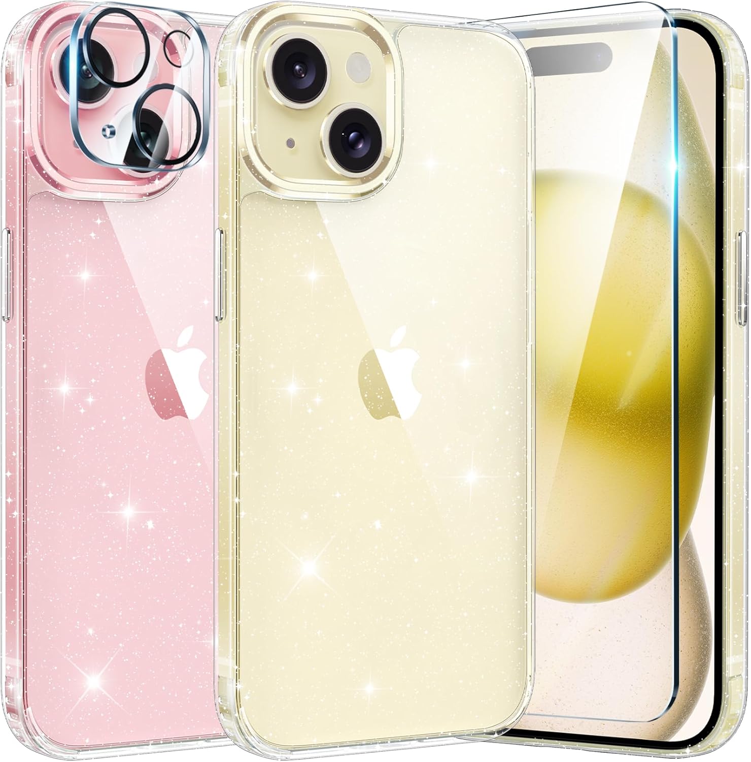 FNTCASE for iPhone 15 Phone Case: Clear Slim Shockproof Cell Phone ...