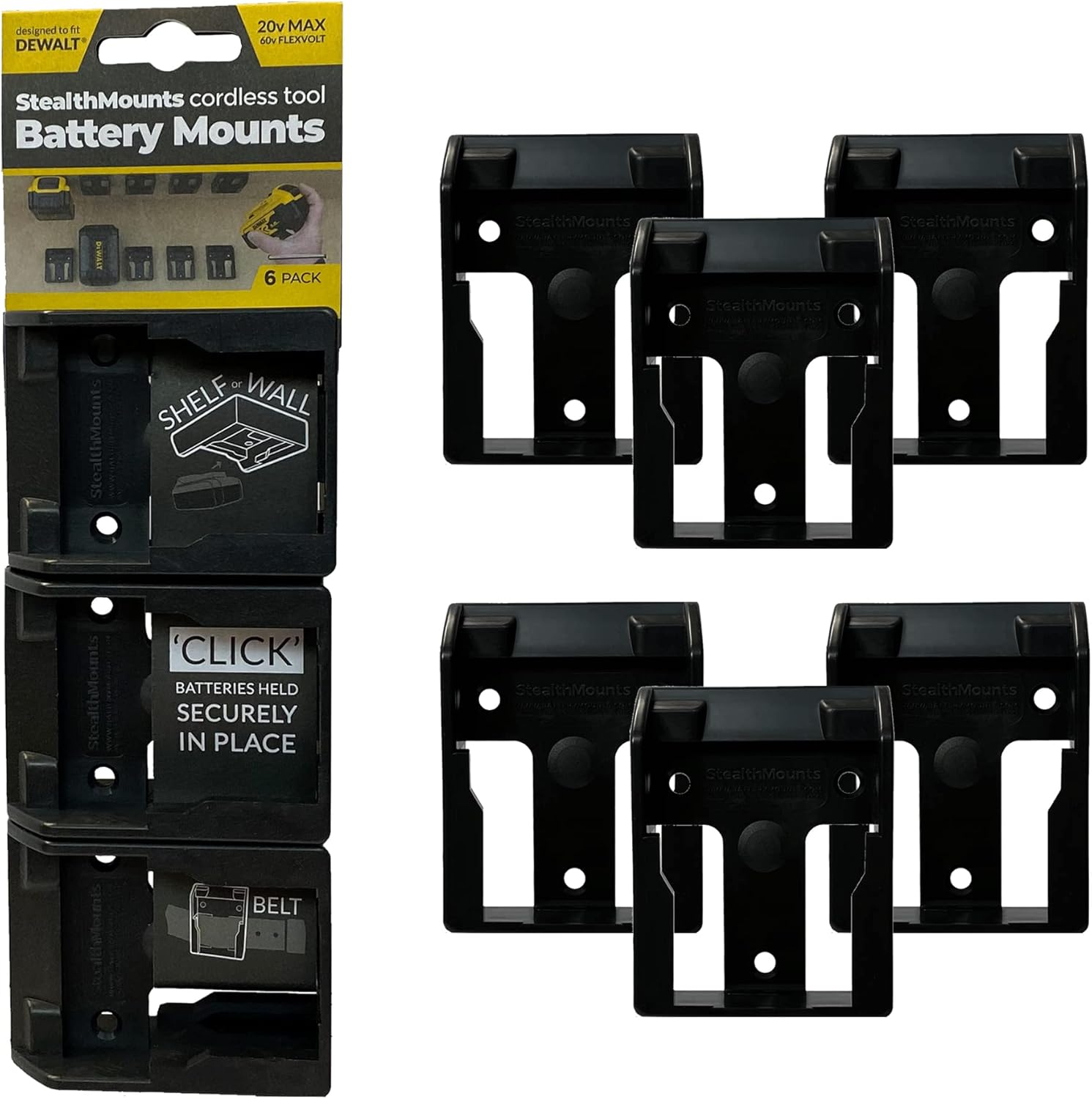 Amazon Stealthmounts Battery Holder Compatible With Dewalt 20 60v