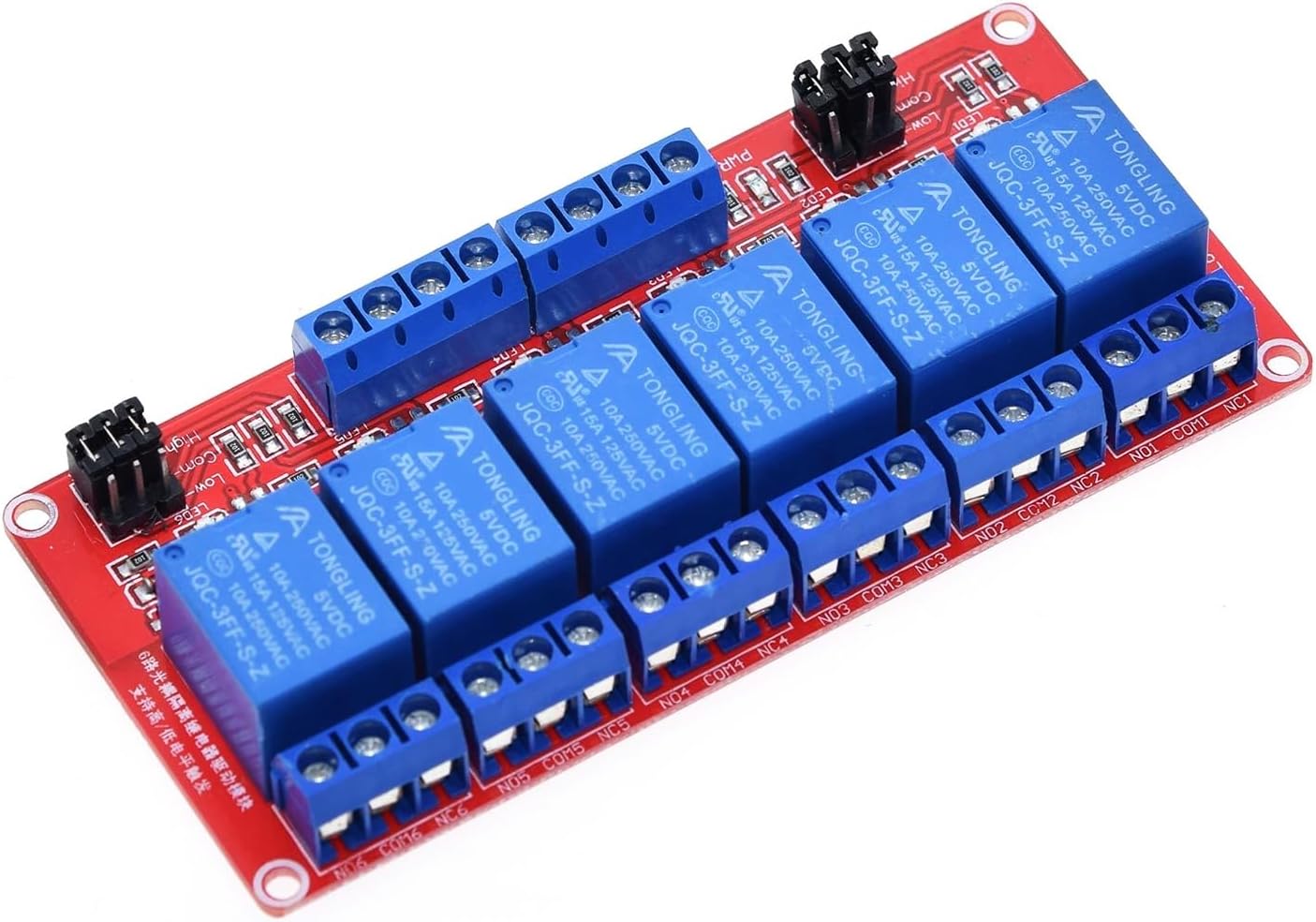 amiciSmart 6 Channel Relay Module Shield with Optocoupler – High and Low Level Trigger ...