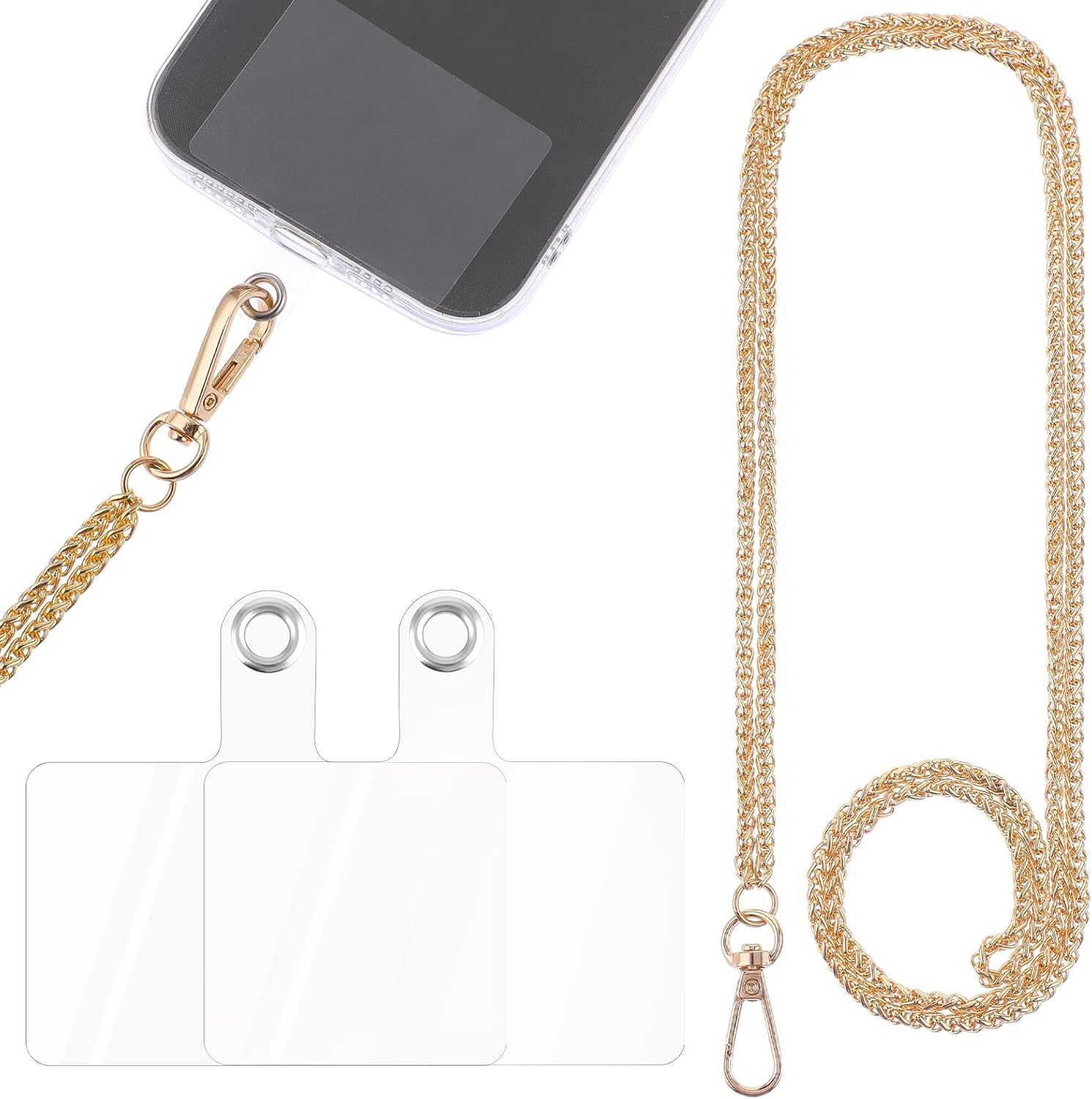 Amazon.com: TIESOME Cell Phone Lanyard, Metal Phone Chain Holder ...