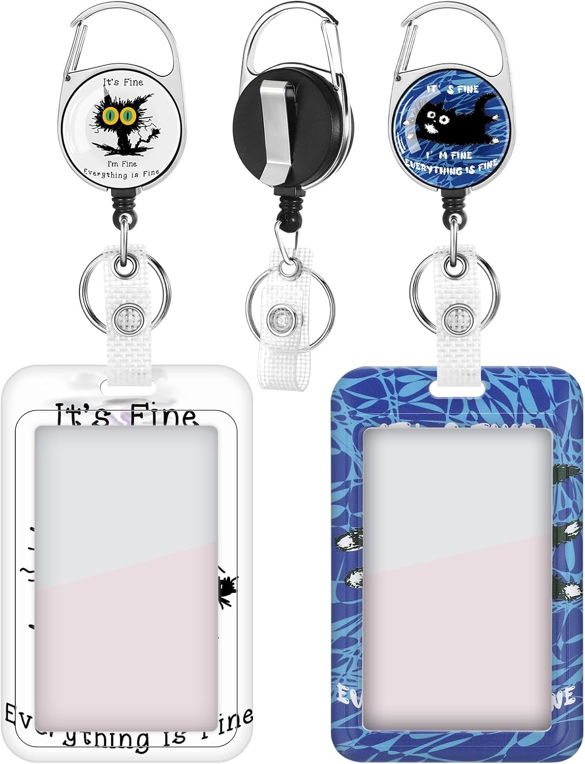 Amazon.com : BESARME 2 Pack Badge Holder Retractable Clip Heavy Duty ...