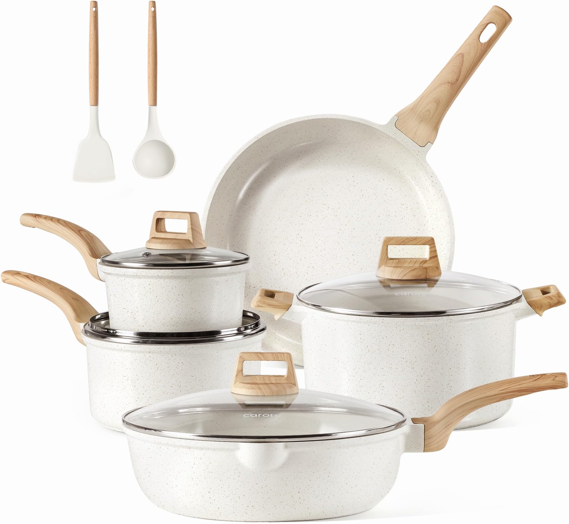 Amazon.com: Bakken-Swiss 14-Piece Kitchen Cookware Set – Granite Non ...