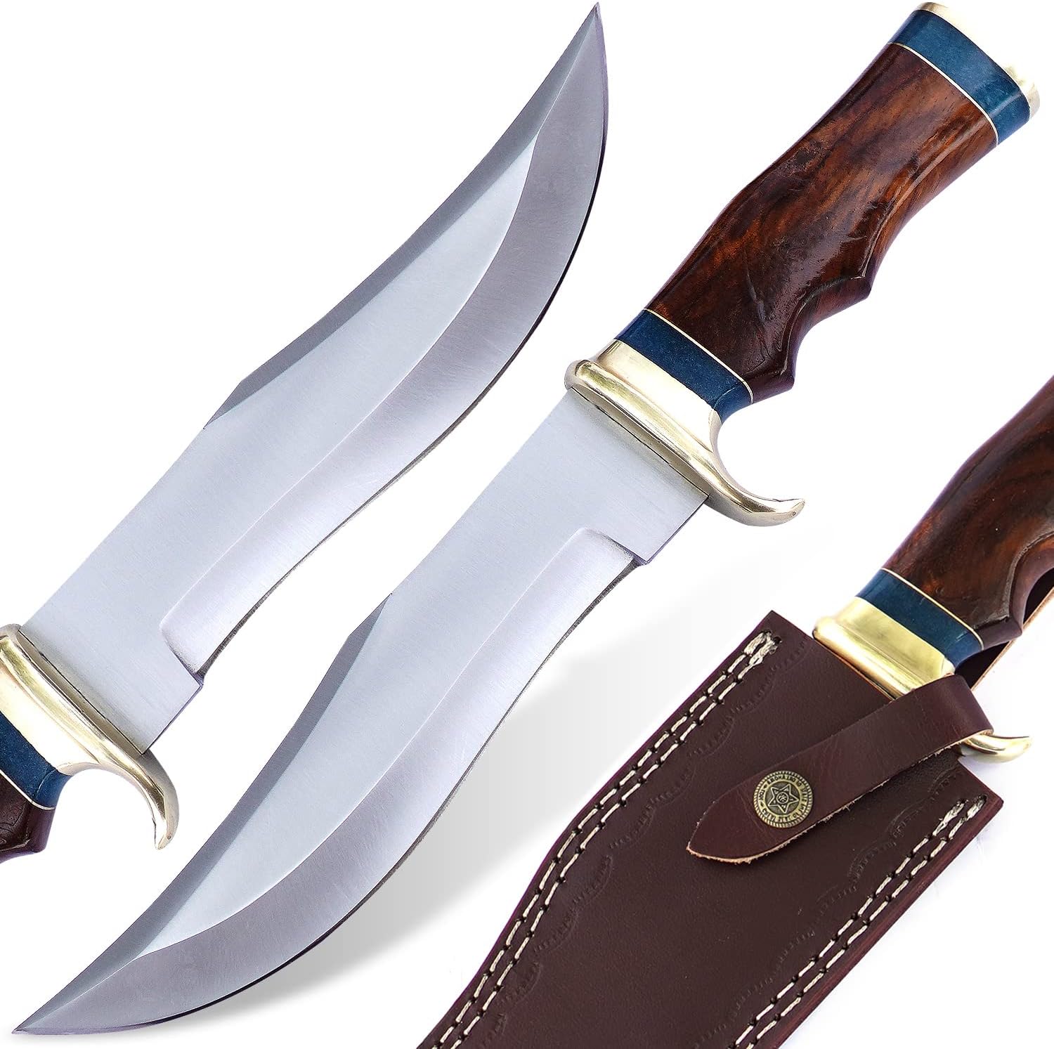 Amazon.com : KTSknives Bowie Knife With Sheath 12.5 Inches Large Bowie ...
