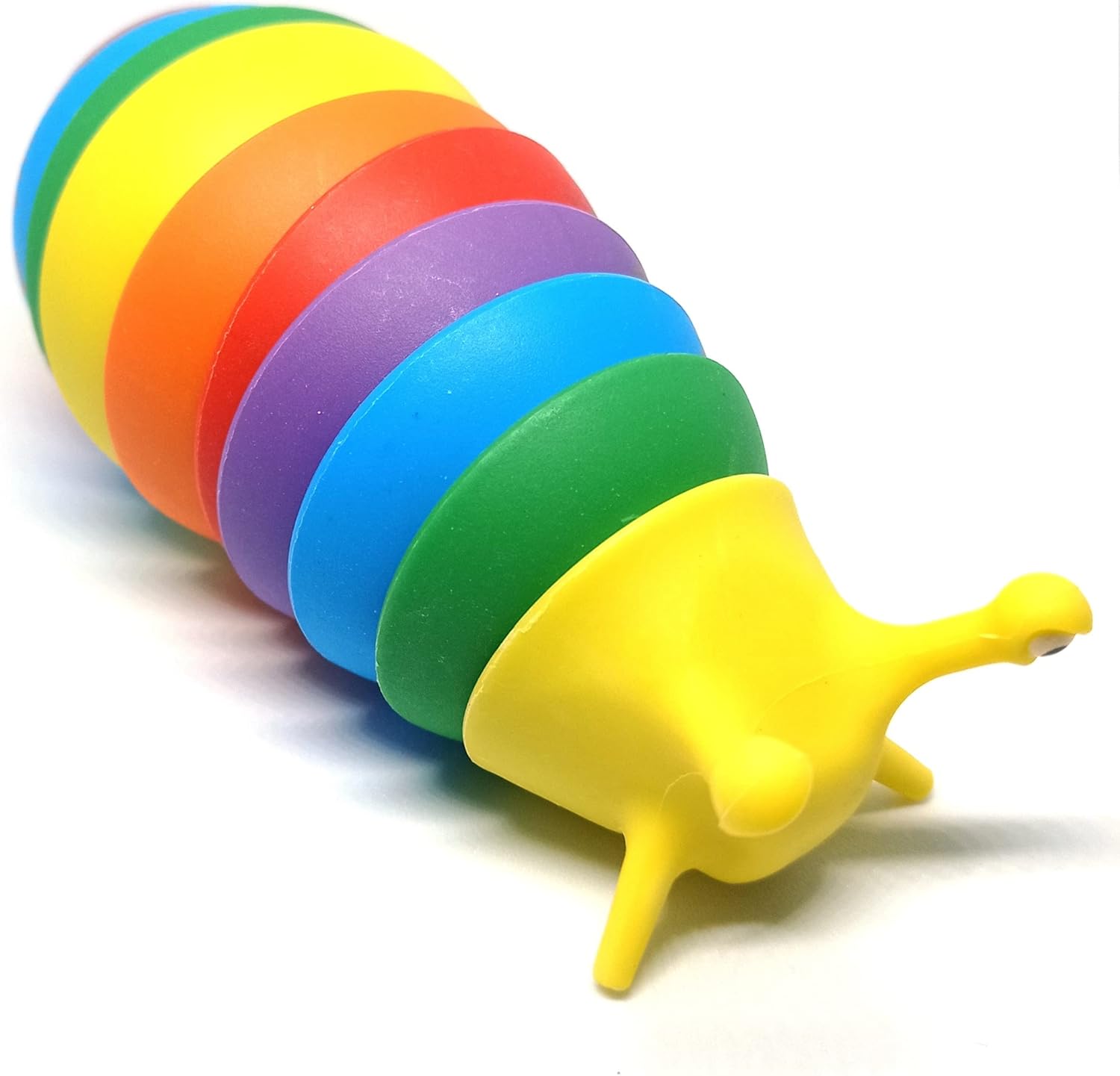 Rainbow Wriggly Slug – Sensory time Fidget Slug jointed toy for kids ...