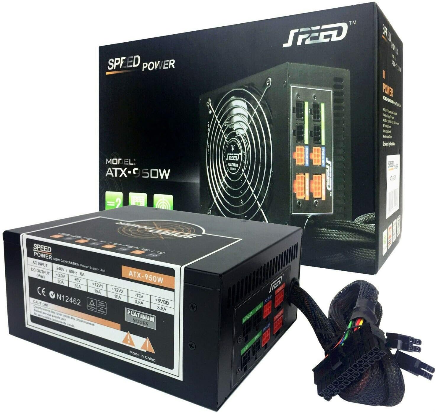SPEED ATX-950W Modular 80+ Computer Power Supply - Gaming PC PSU: Power ...