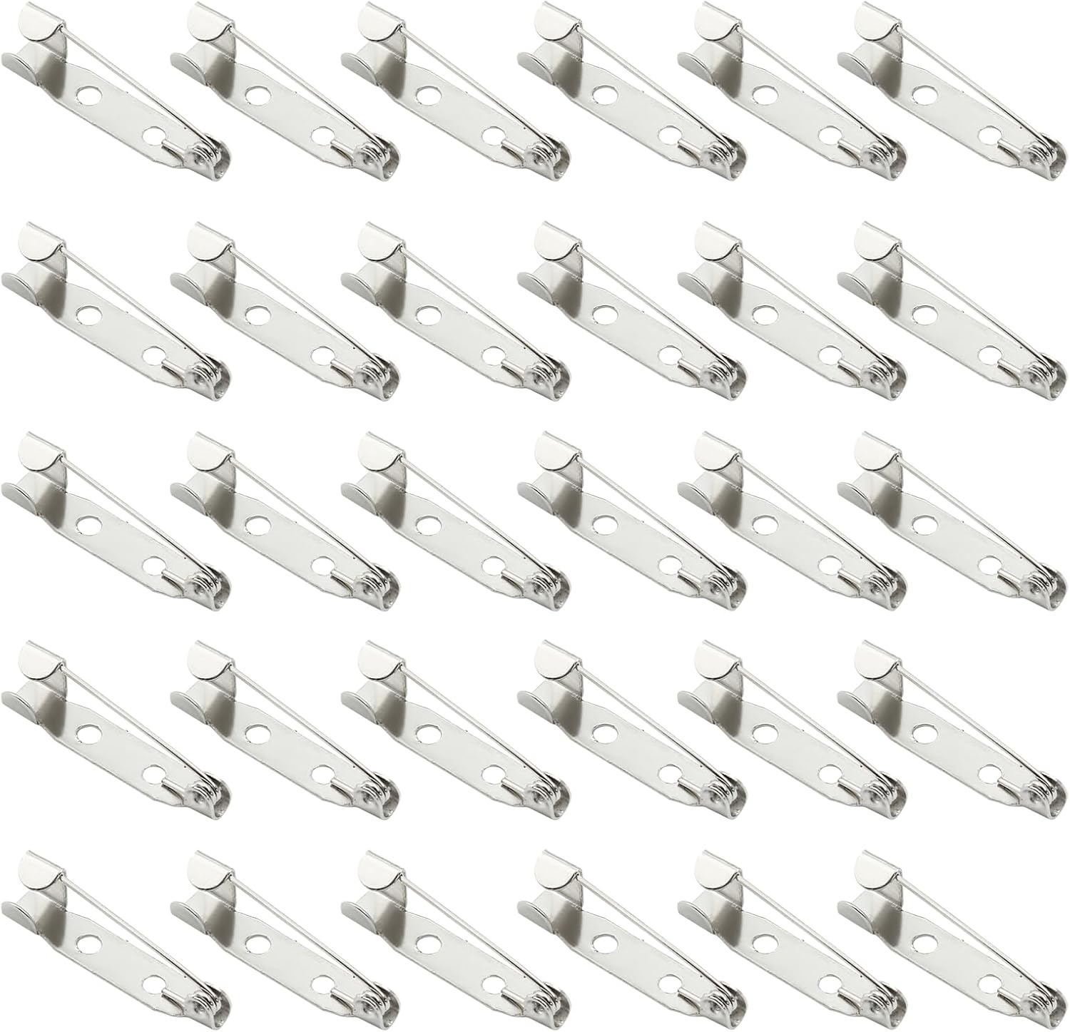 Amazon.com: Bonsicoky 30 Pcs Silver Safety Pins Clasp with Holes ...