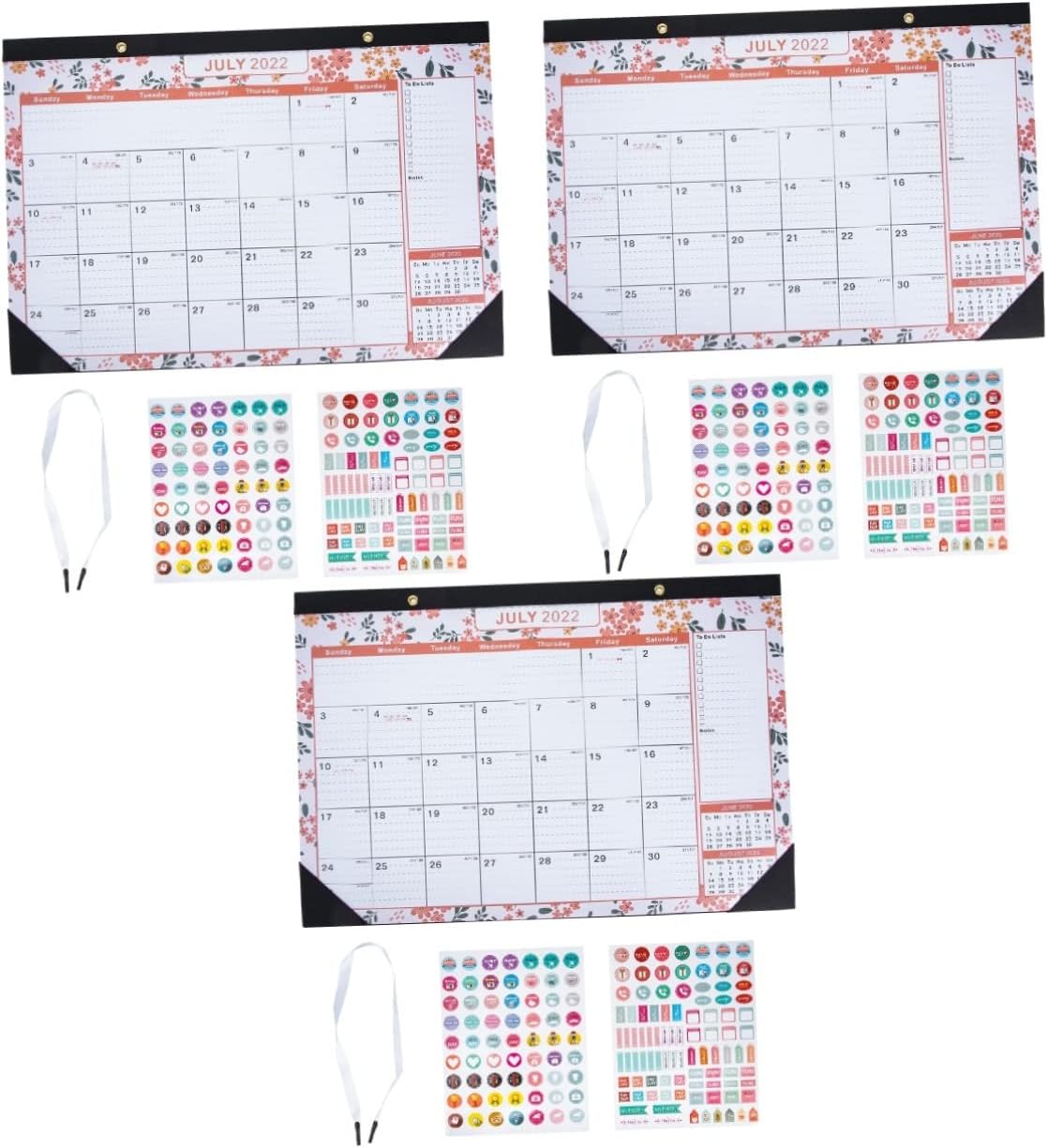 Operitacx 3 Sets 2023 Wall Calendar Table Top Decor Paper Calendar ...