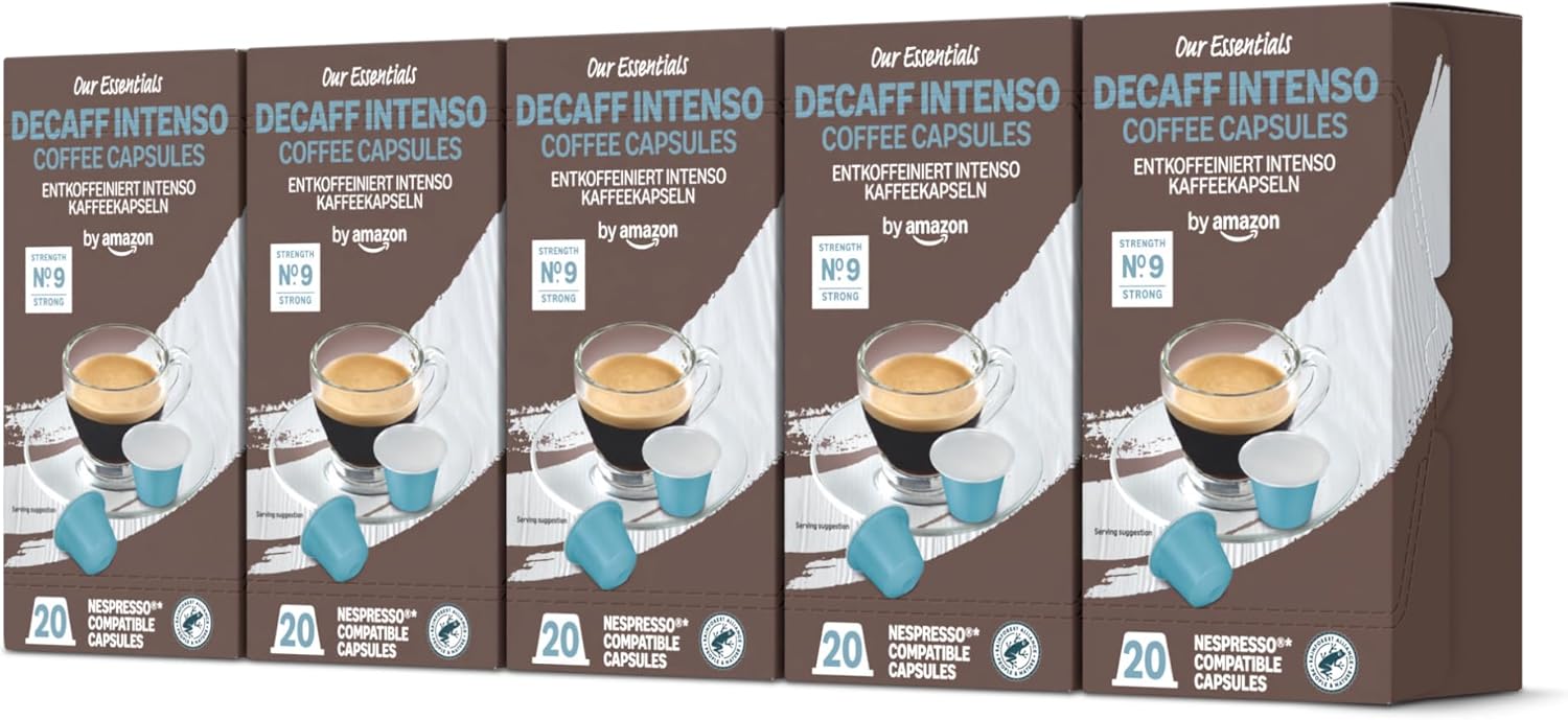 by Amazon Capsule in plastica di caffè Intenso decaffeinato compatibili ...