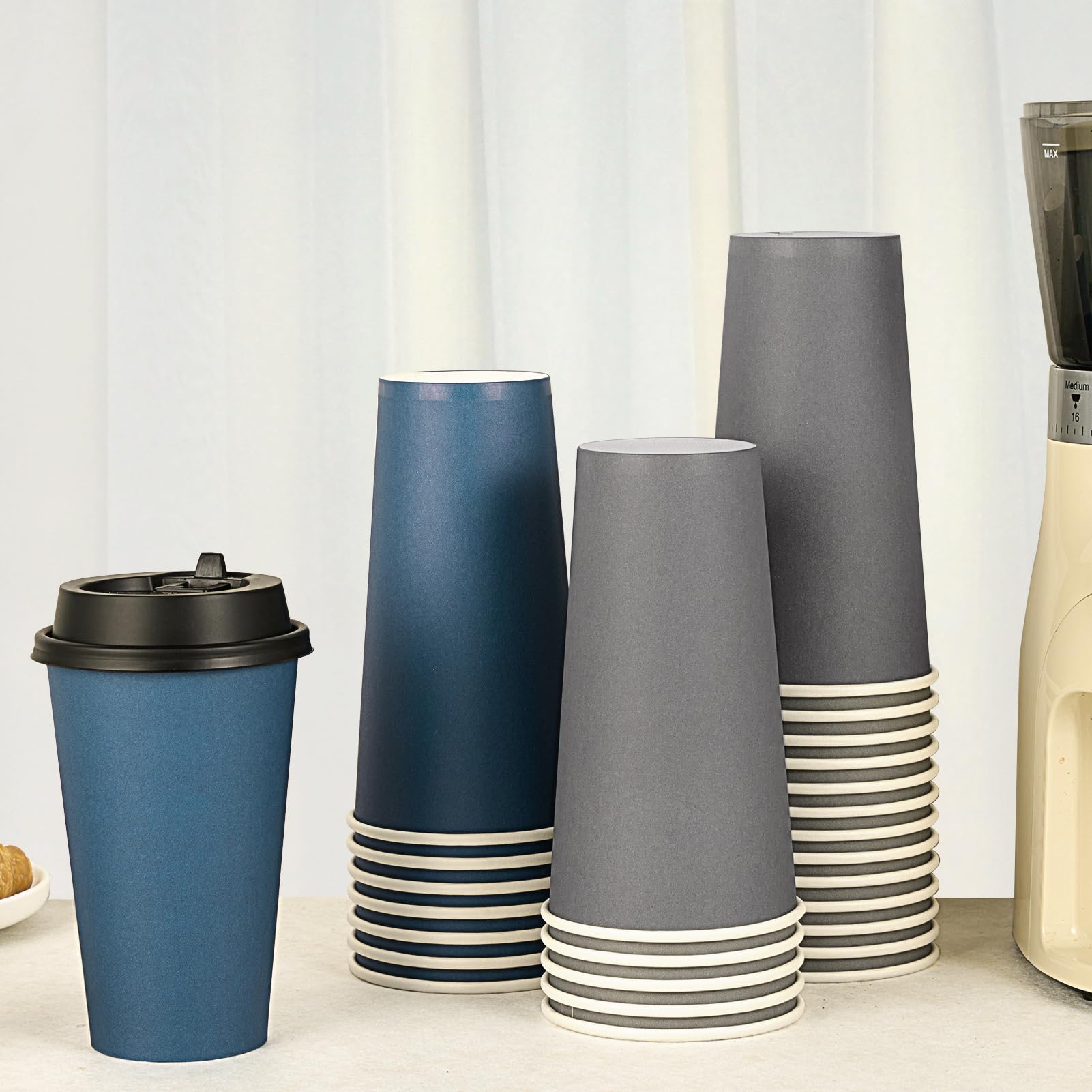 Disposable Plastic Cups 100 X Navy Blue Paper Cups Disposable Coffee ...