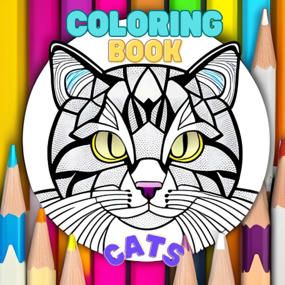 Coloring Book Mandala CATS for kids (4-8 ages) : Ross, Mark: Amazon.com ...